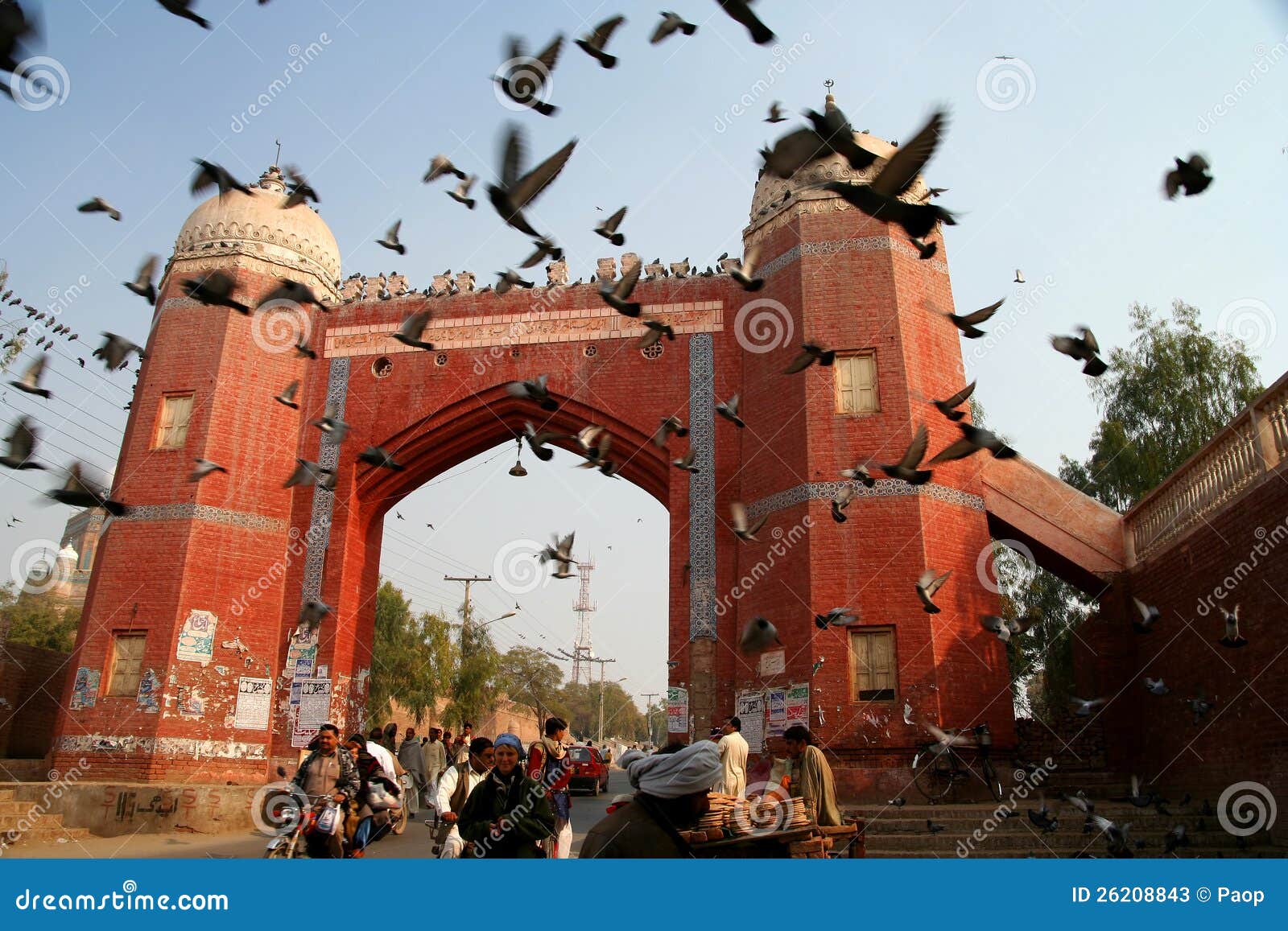 Multan Old Town Gate editorial stock photo. Image of enter - 26208843