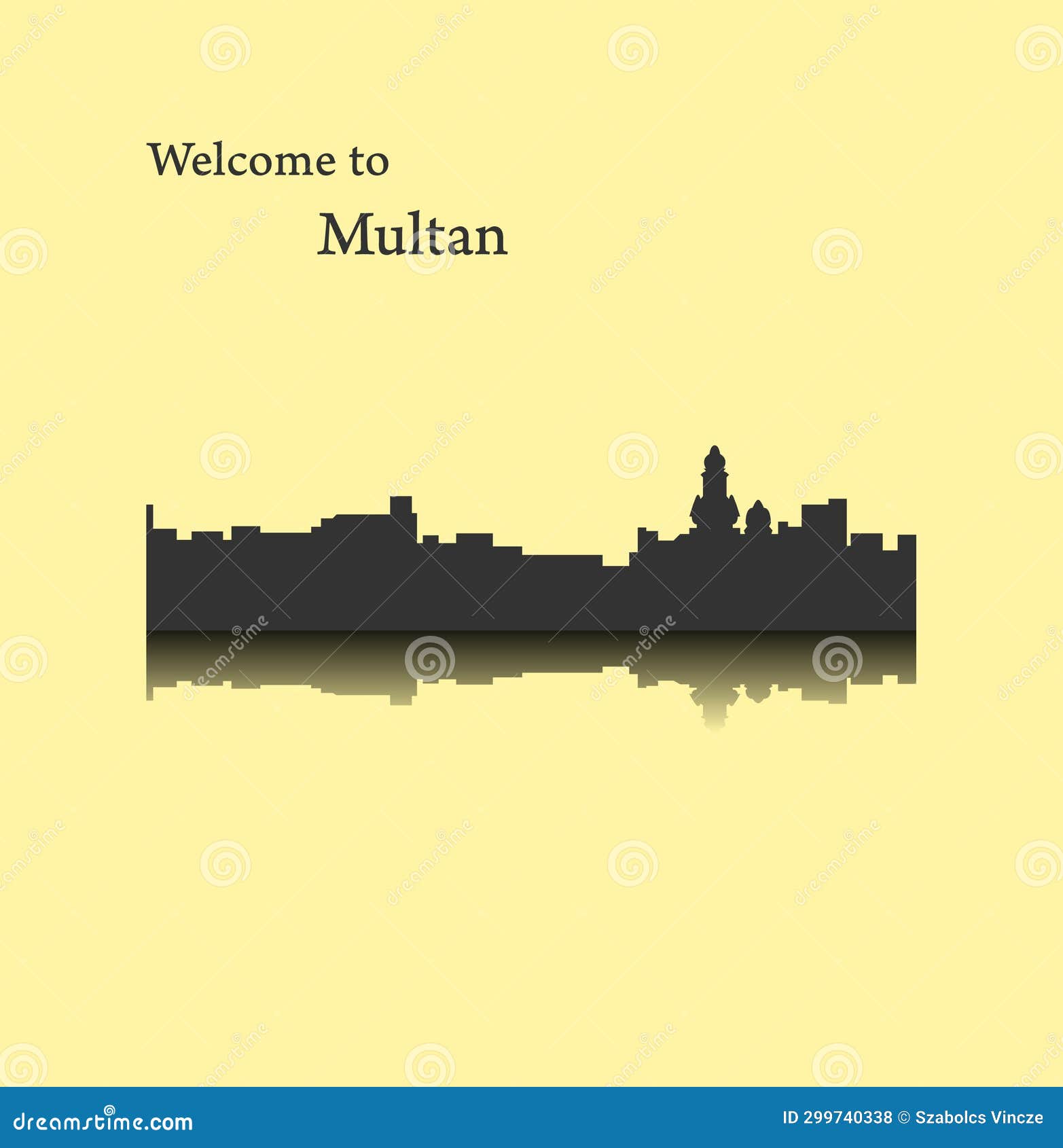 Multan Pakistan City Map In Retro Style. Outline Map. Vector ...