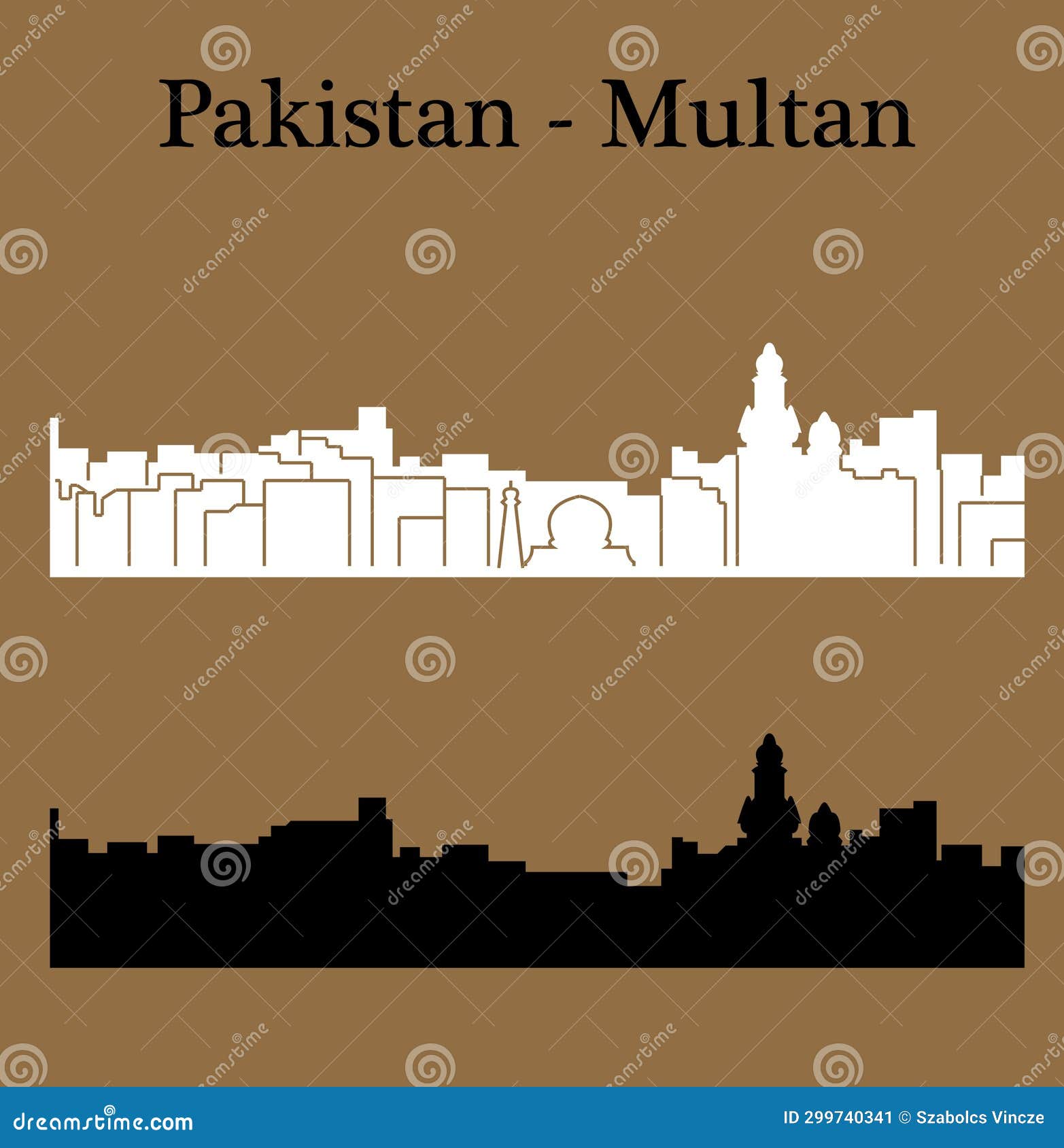 Multan City Islamic Republic Of Pakistan, Punjab Province Map Vector ...