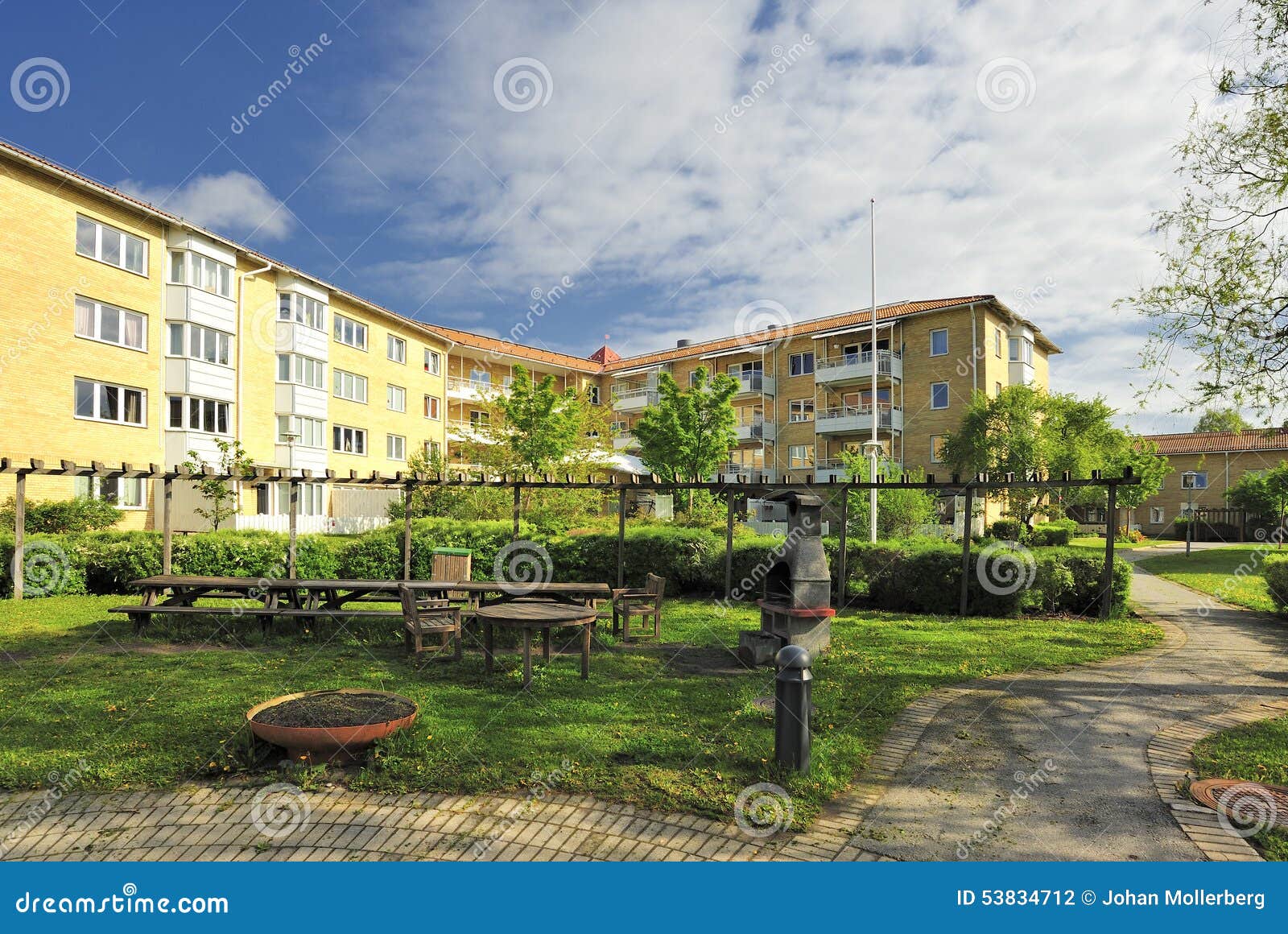 Multi-apartments buildings stock photo. Image of diminishing - 53834712