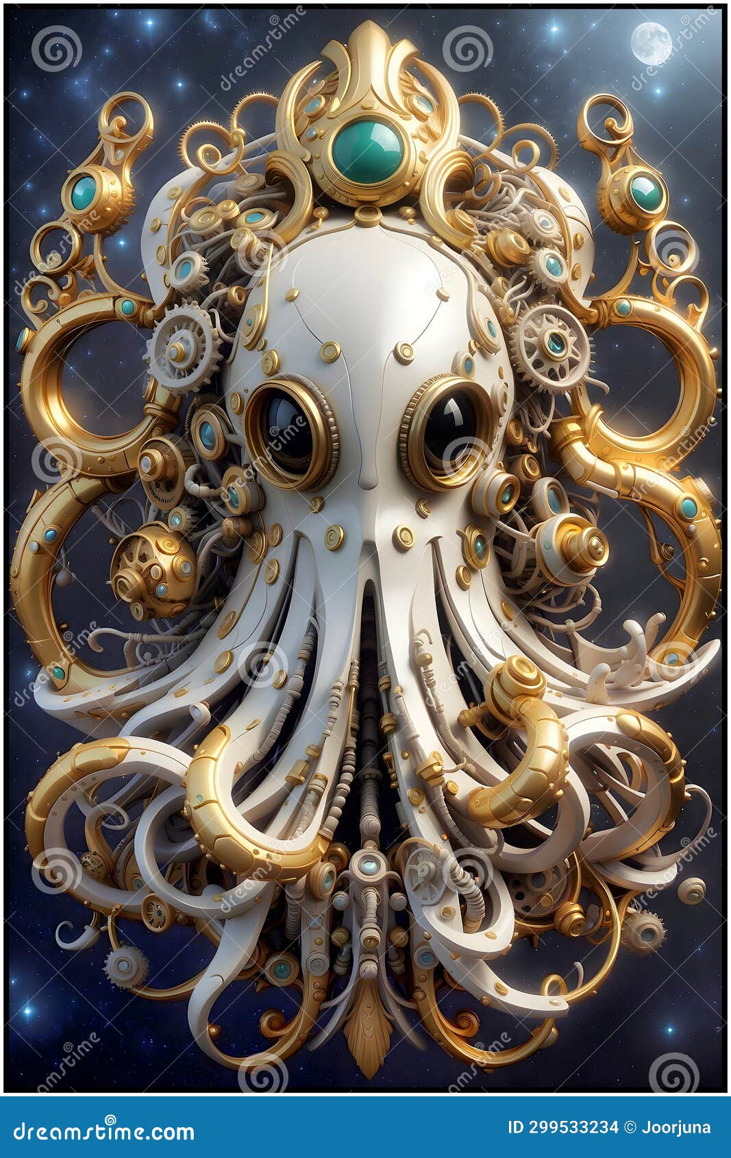 Multi-armed Octopus, Unique Design Stock Illustration - Illustration of ...