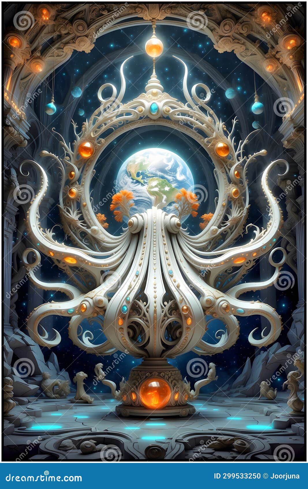 Multi-armed Octopus, Unique Design Stock Illustration - Illustration of ...