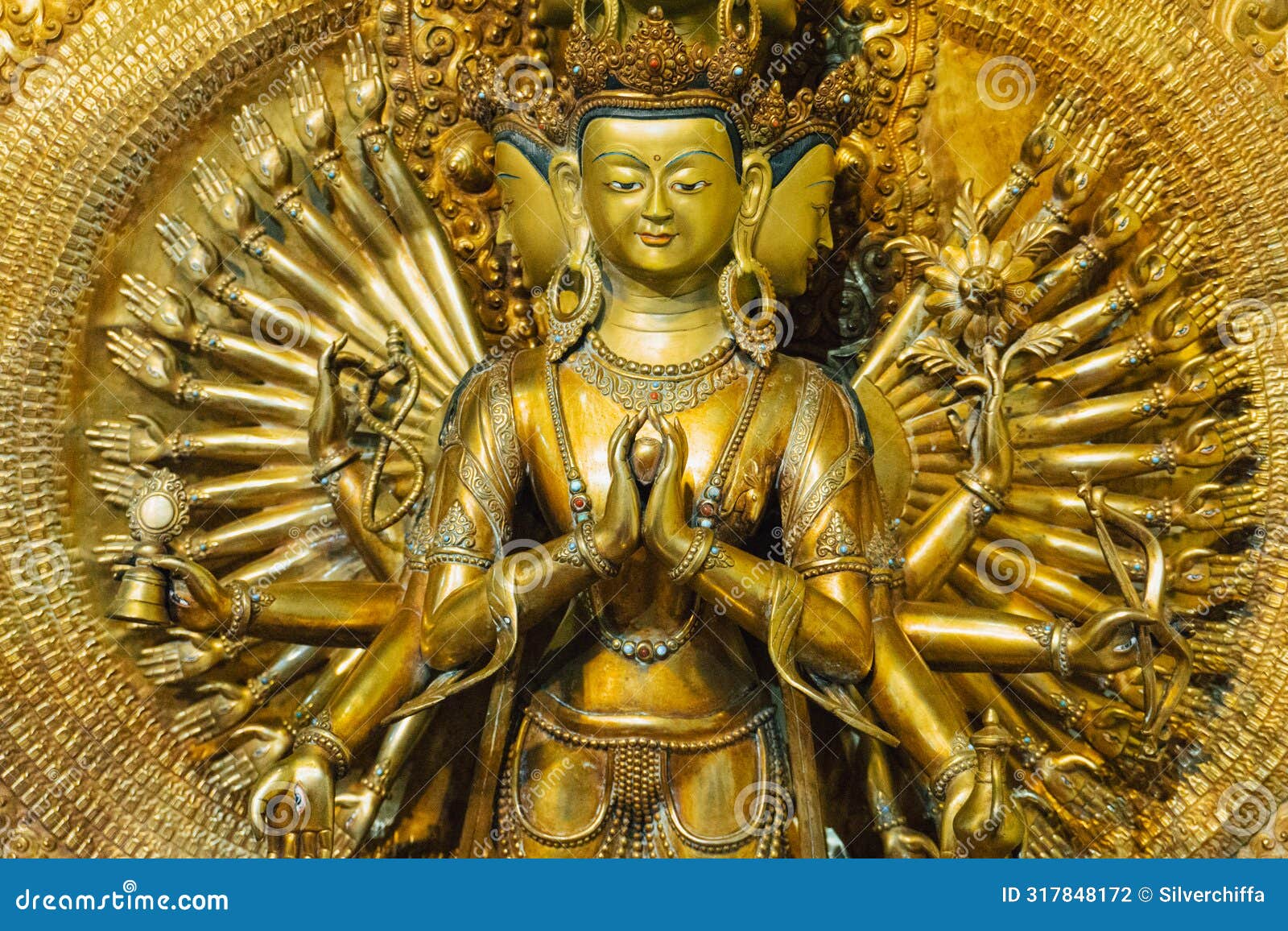 Multi Armed Statue in Sri-Lanka Temple Stock Photo - Image of ...