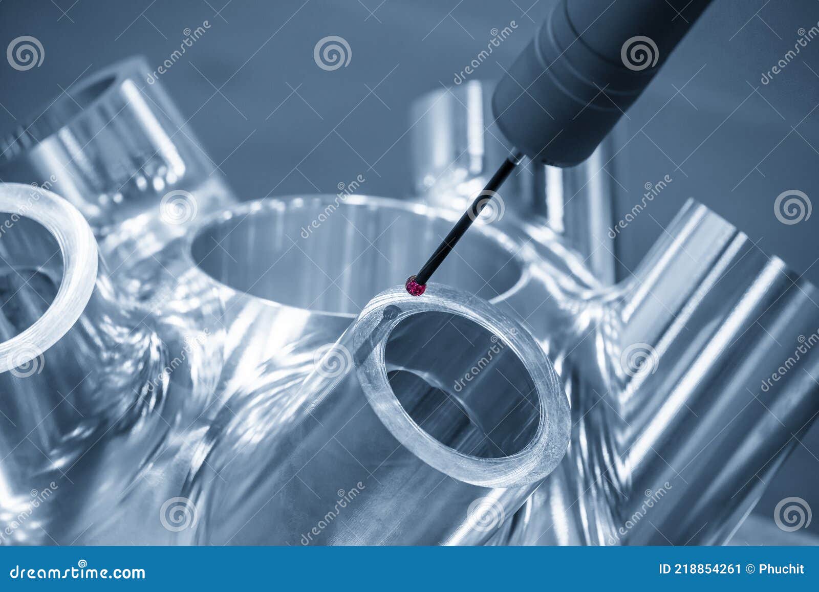The Multi-axis CMM Machine Checking the Automotive Aluminum Casting ...