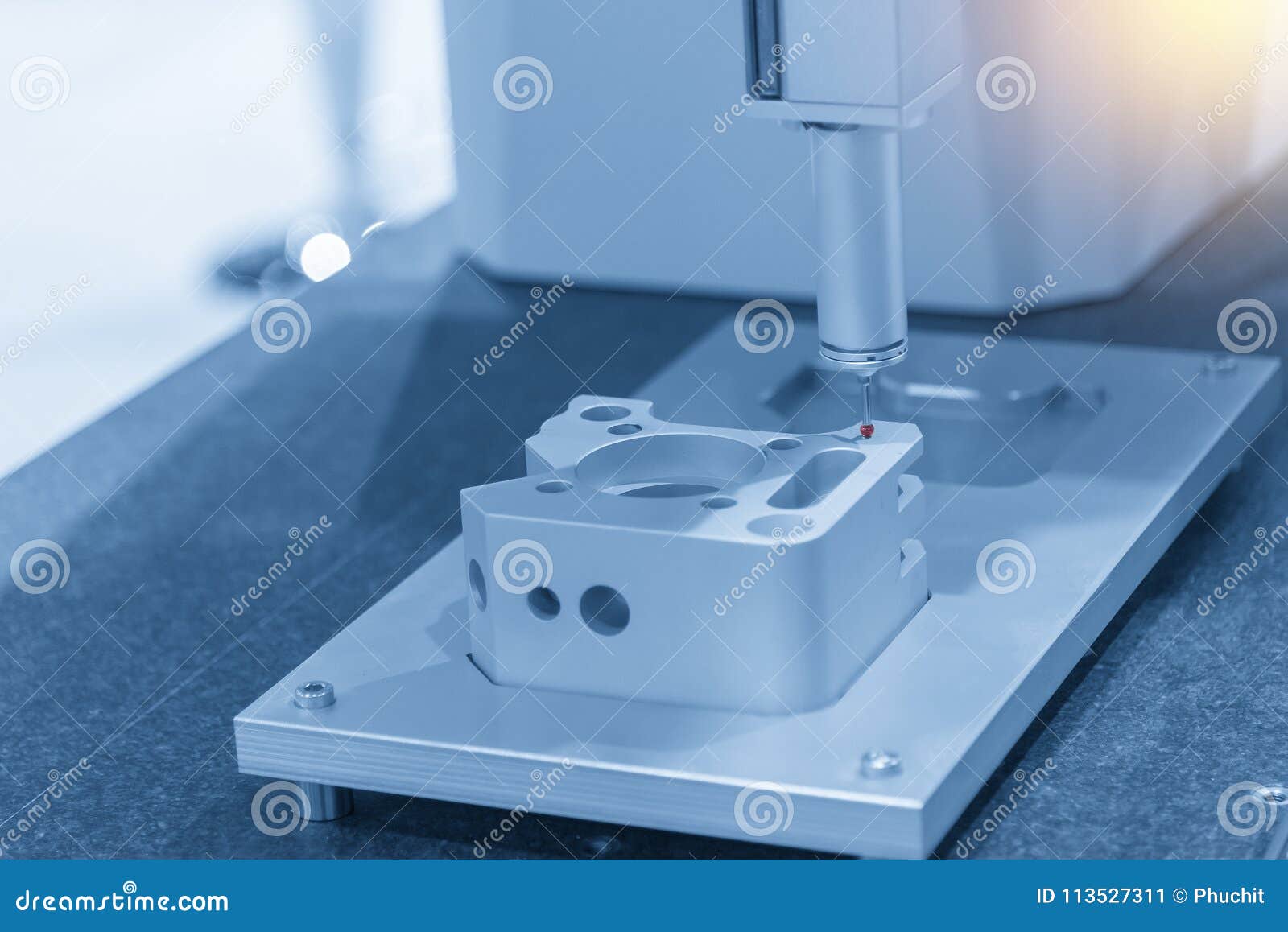 The multi-axis CMM machine stock image. Image of manufacturing - 113527311