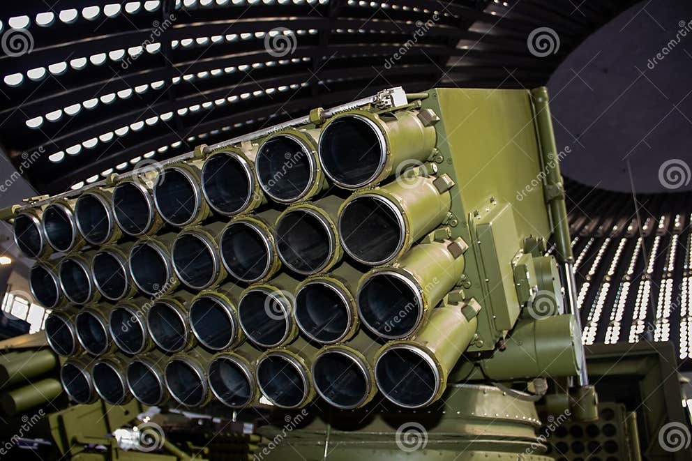 Multi-barrel Rocket Launcher (MRL) or Multiple Launch Rocket System ...