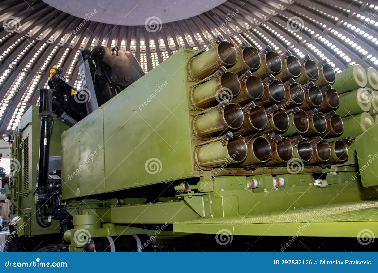 Multi-barrel Rocket Launcher (MRL) or Multiple Launch Rocket System ...