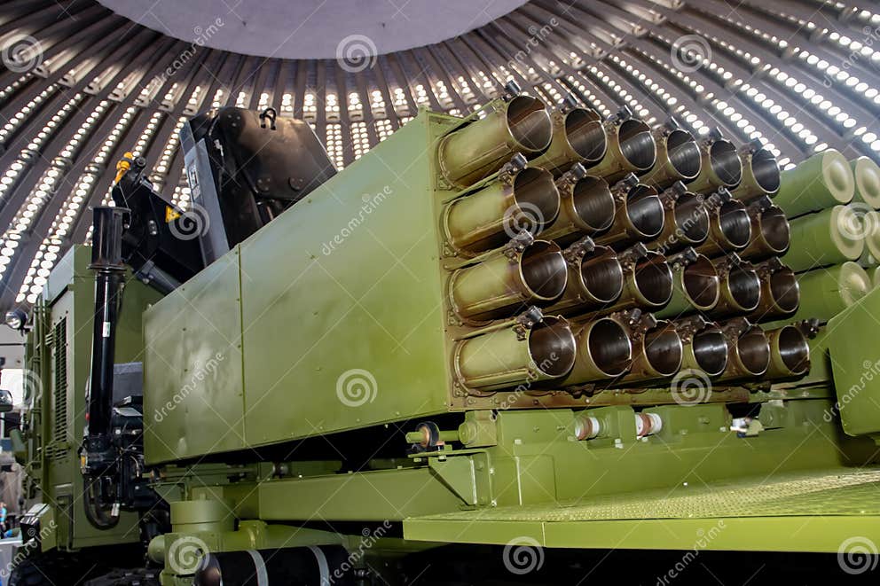 Multi-barrel Rocket Launcher (MRL) or Multiple Launch Rocket System ...
