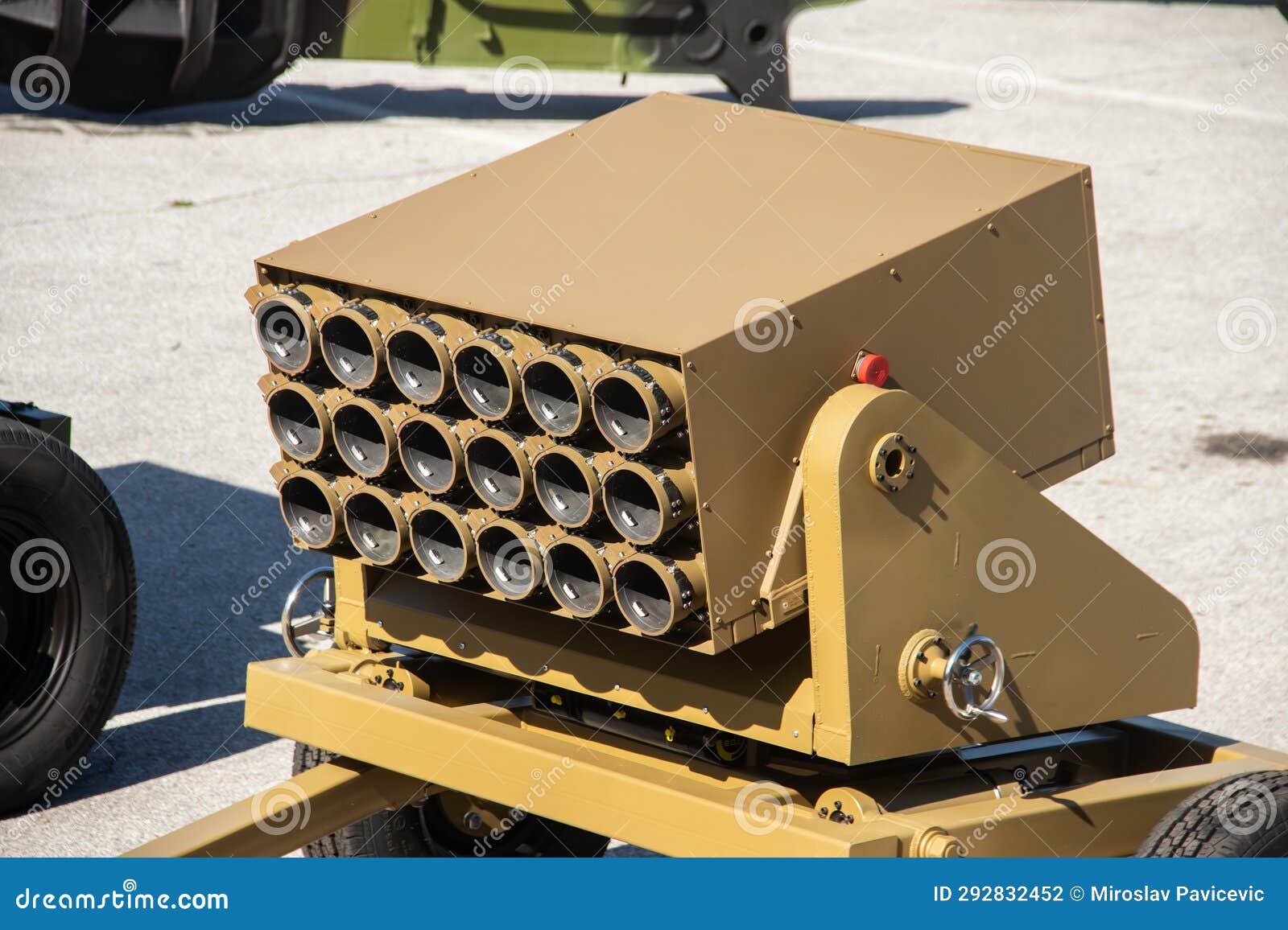 Multi-barrel Rocket Launcher (MRL) or Multiple Launch Rocket System ...
