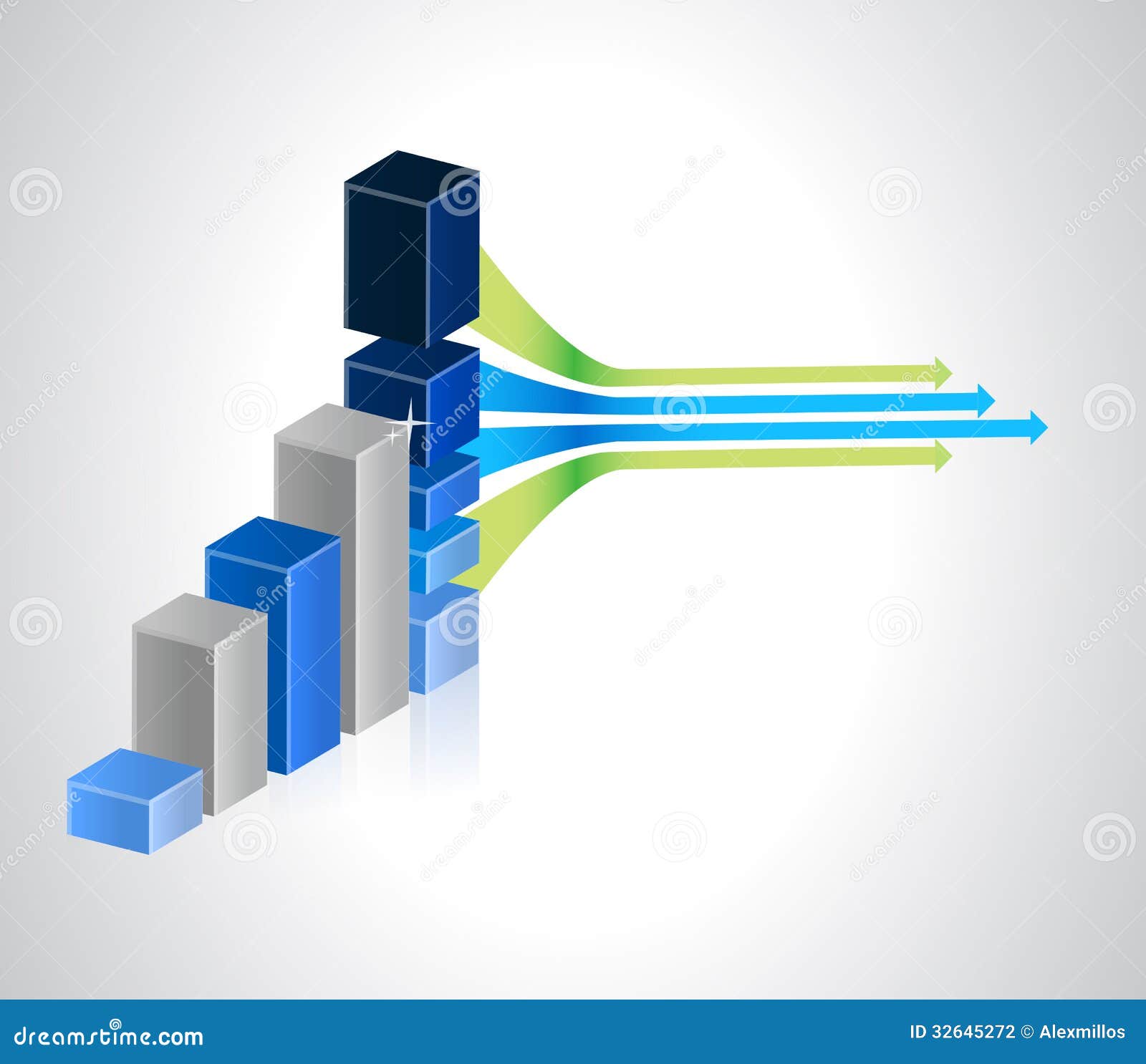 Multi Business Graph Illustration Design Stock Illustration ...