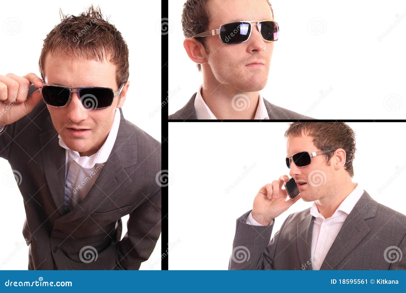 Multi business man stock image. Image of suit, phone - 18595561