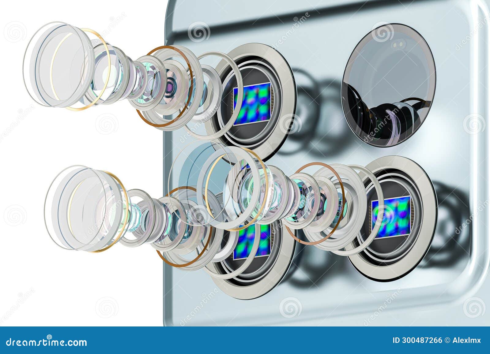 48 MP Camera For Smartphone. Disassembled Smartphone Camera, Structure ...