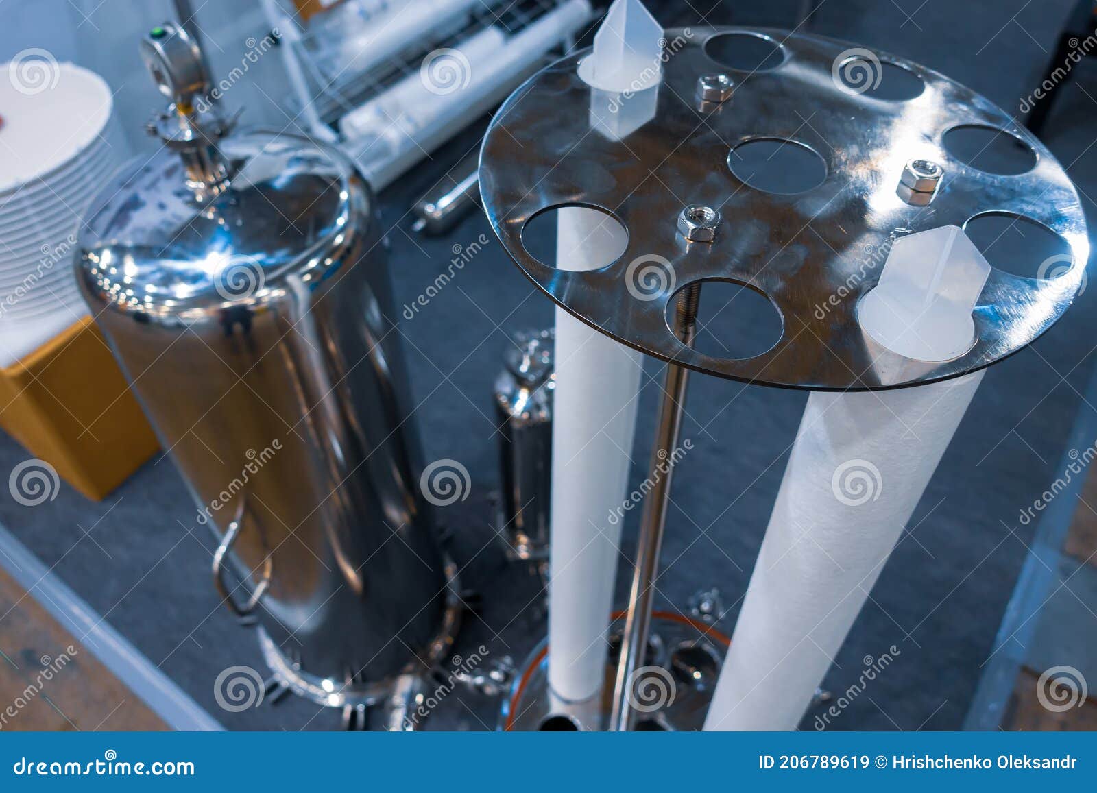 Multi Cartridge Filter Housing. Filter Candles Stock Image - Image of ...