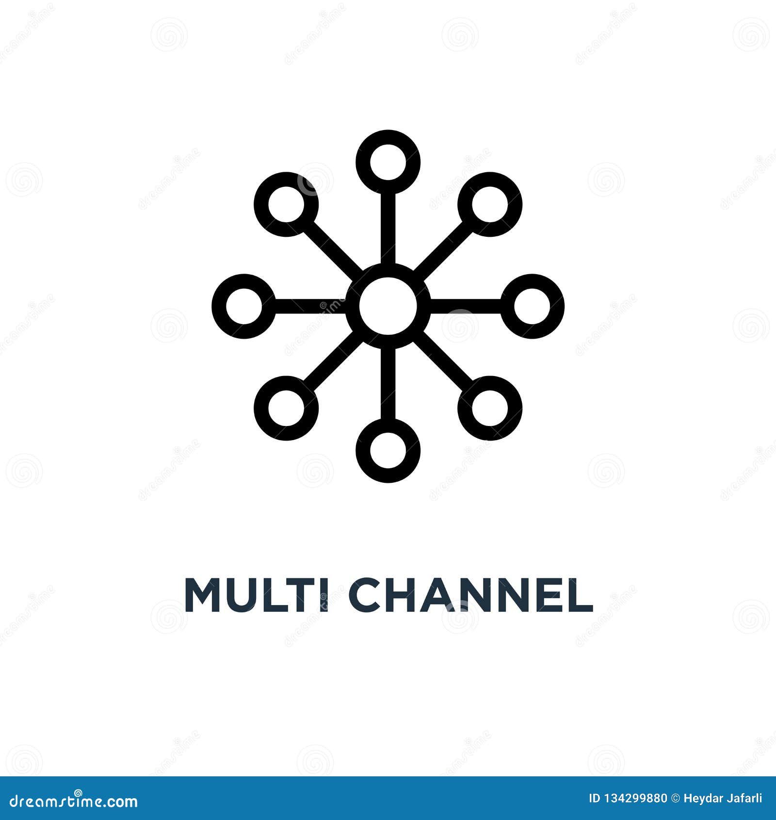 Multi Channel Icon. Multi Channel Concept Symbol Design, Vector Stock ...