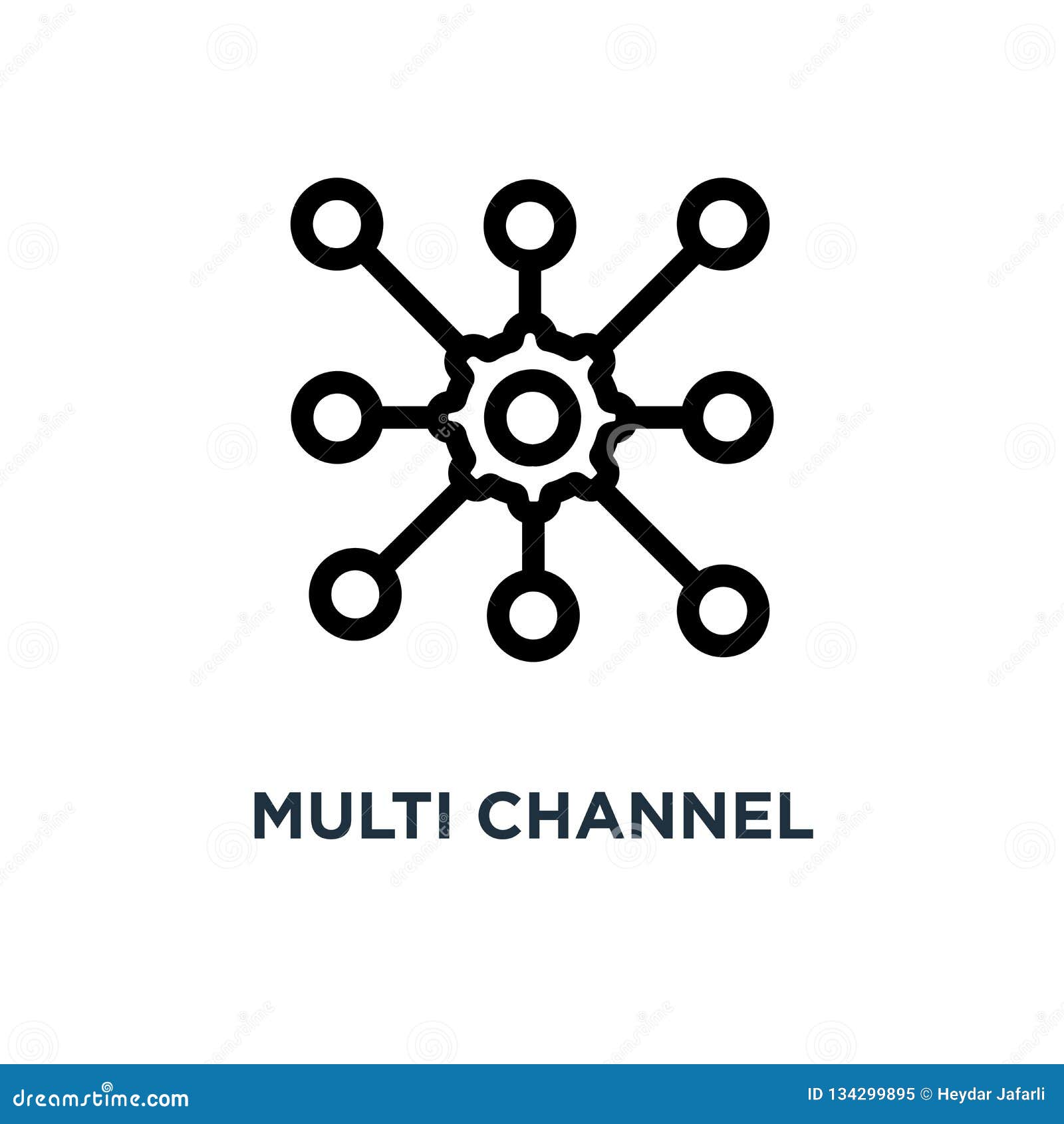 Multi Channel Icon. Multi Channel Concept Symbol Design, Vector Stock ...