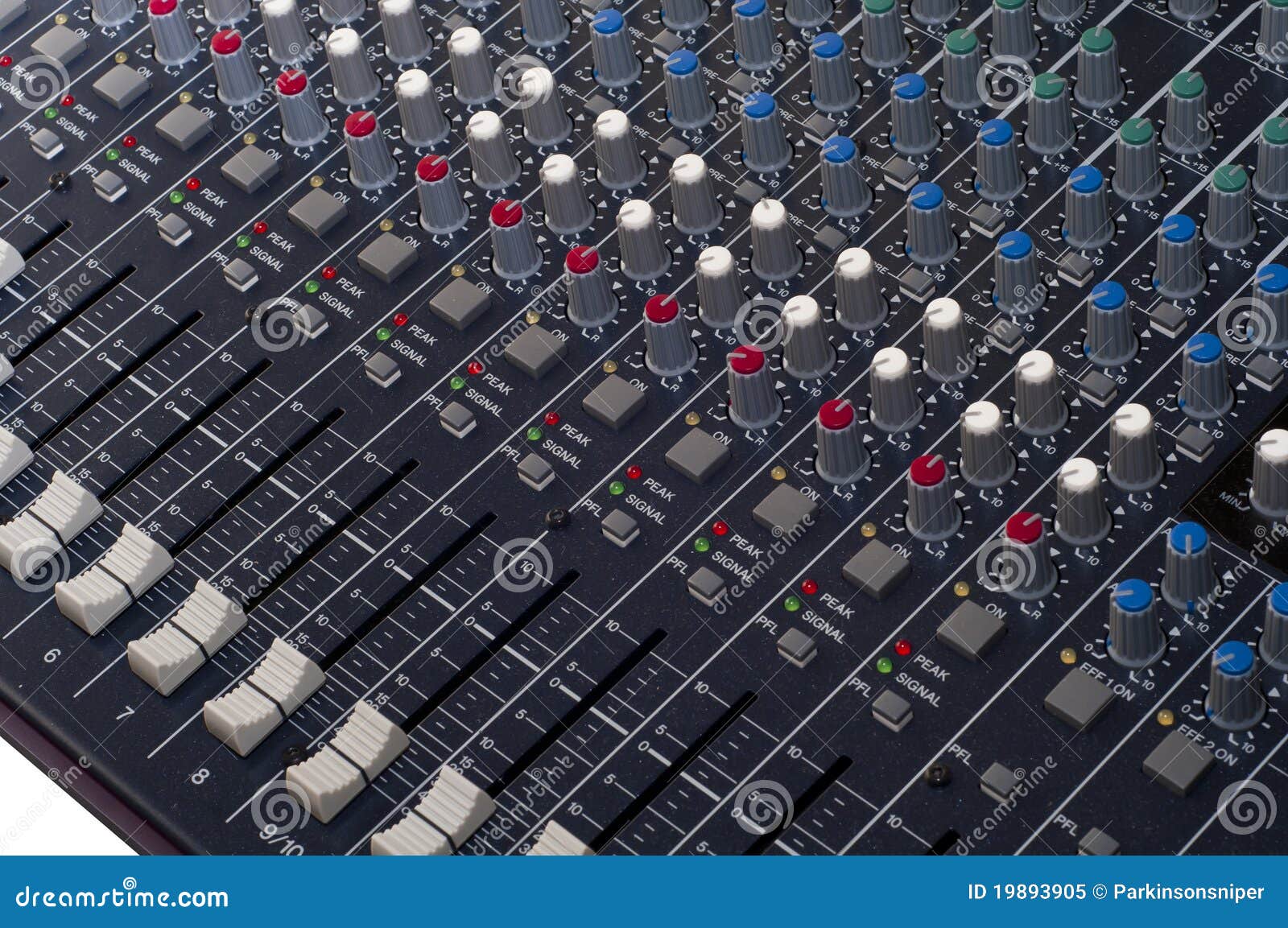 Multi Channel Mixer stock image. Image of club, fader - 19893905