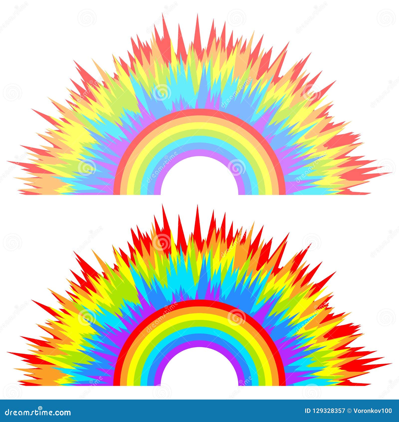 Multi-color Abstract Children`s Rainbow on Isolated Light Background ...