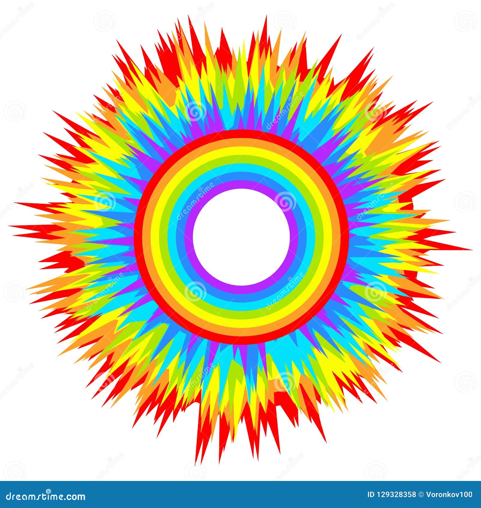 Multi-color Abstract Children`s Rainbow on Isolated Light Background ...