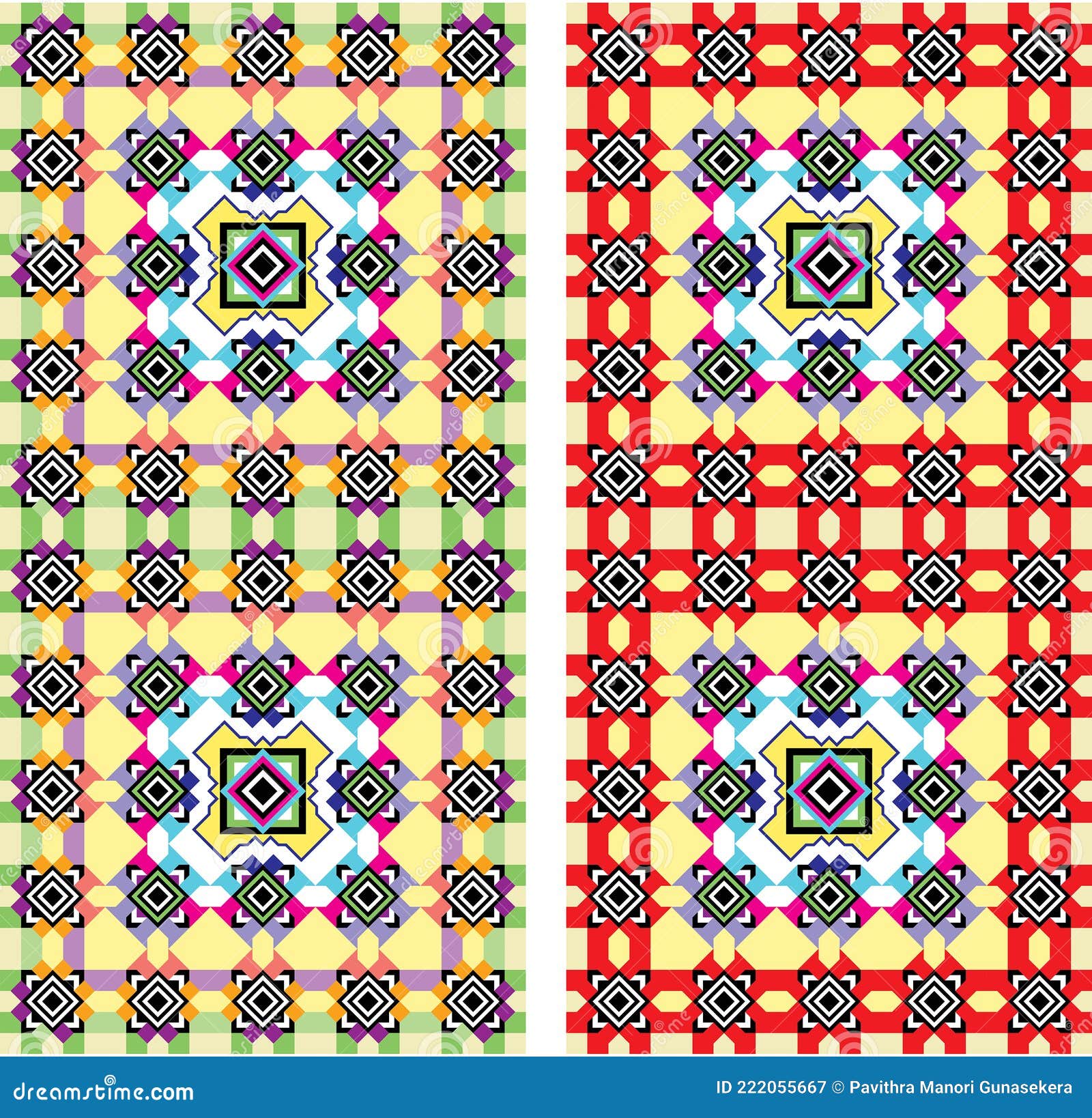 Multi-color Abstract Pattern Pallet with Squares with Different ...