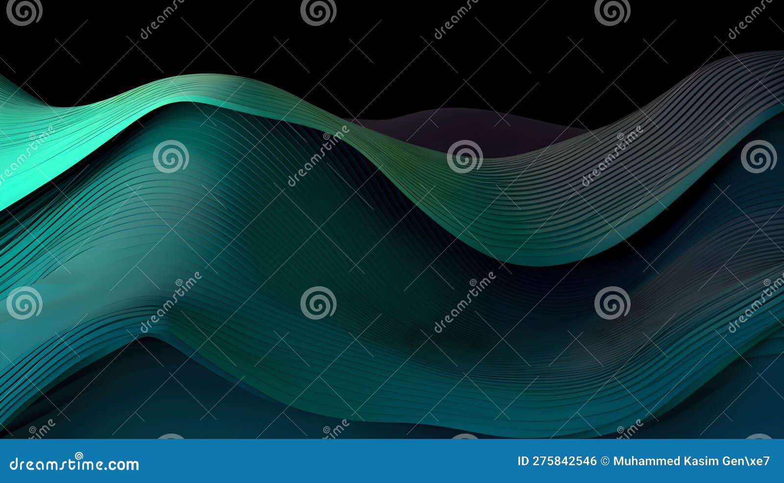 Multi Color Abstract Silk Waves Background Generative Art Stock ...