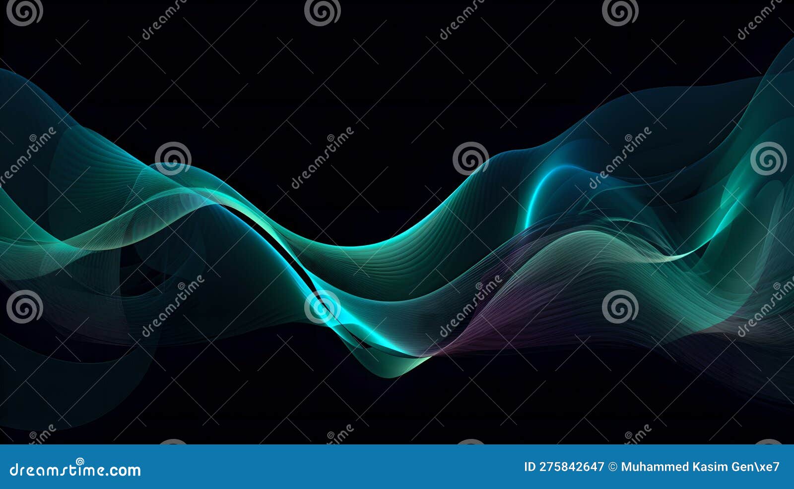Multi Color Abstract Silk Waves Background Generative Art Stock ...