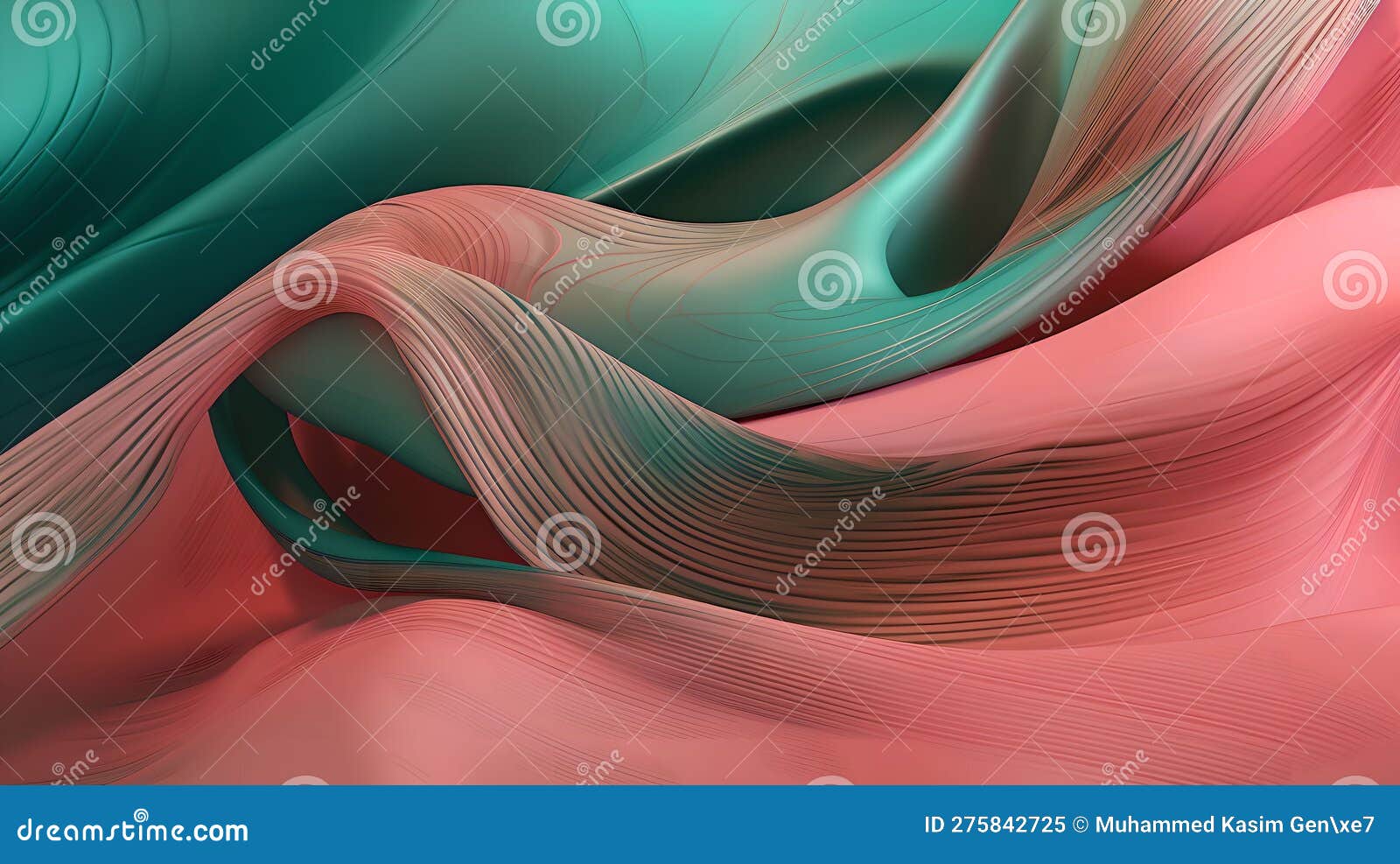 Multi Color Abstract Silk Waves Background Generative Art Stock ...