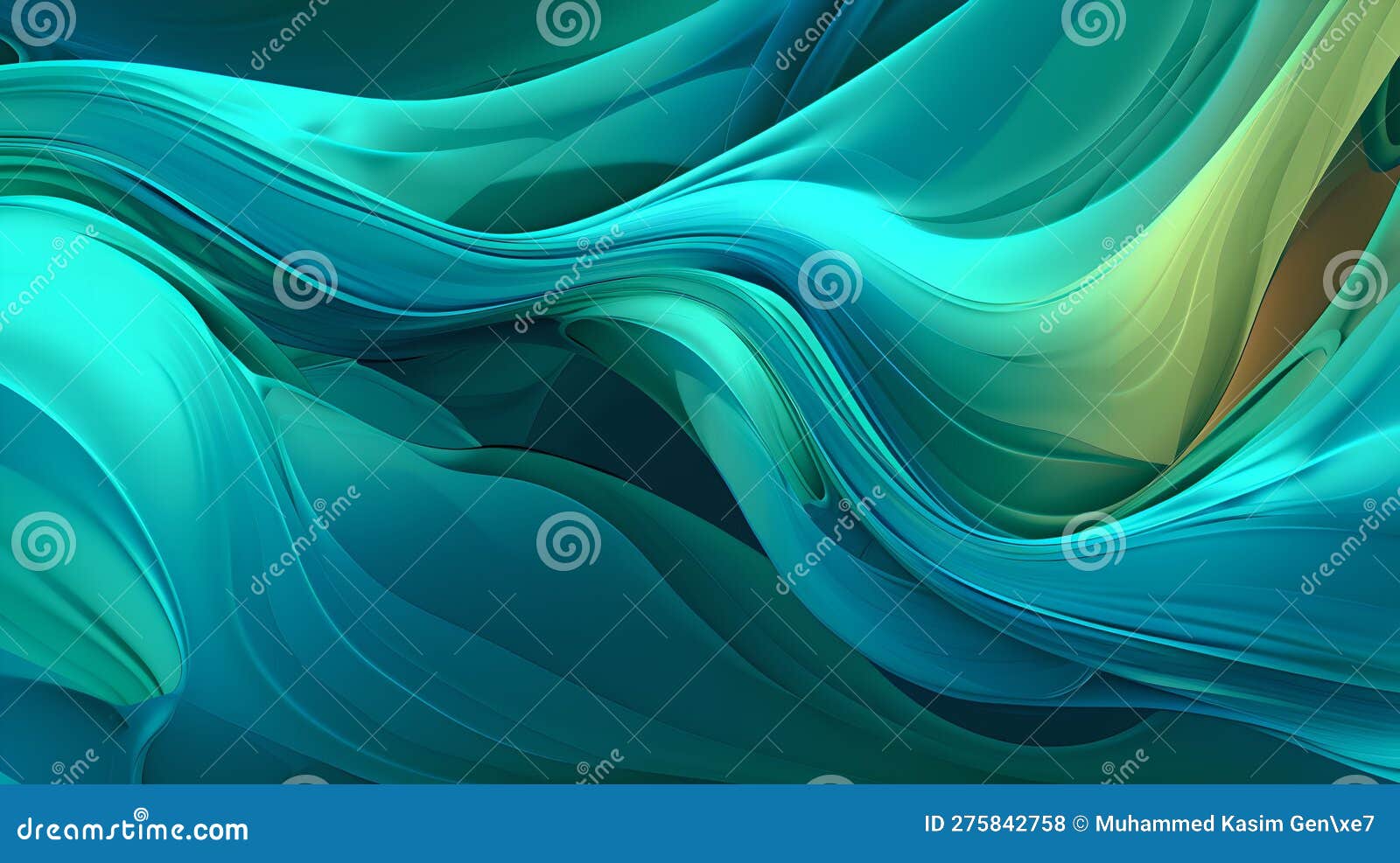 Multi Color Abstract Silk Waves Background Generative Art Stock ...