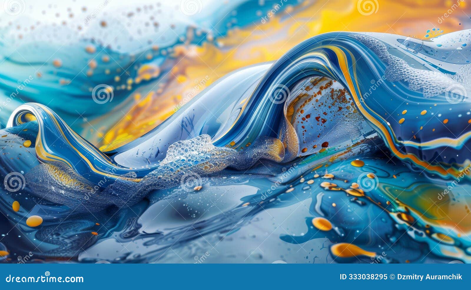 A Multi-color Background Combines with a Dynamic Shape Made from ...