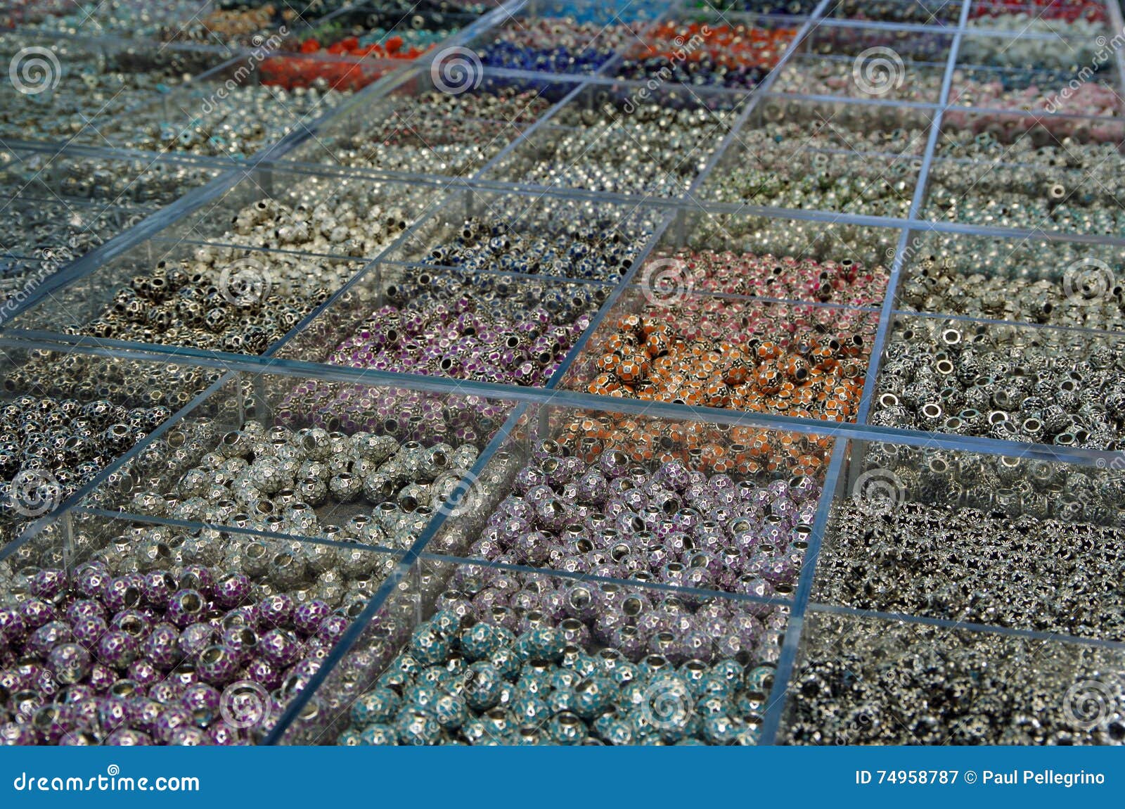 Multi Color Beads on Display Stock Image - Image of stall, fashion ...