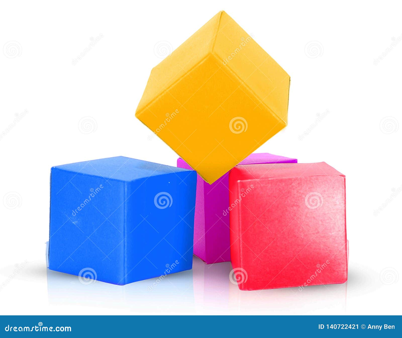 Multi-color of Boxes Isolated on White Stock Image - Image of concept ...