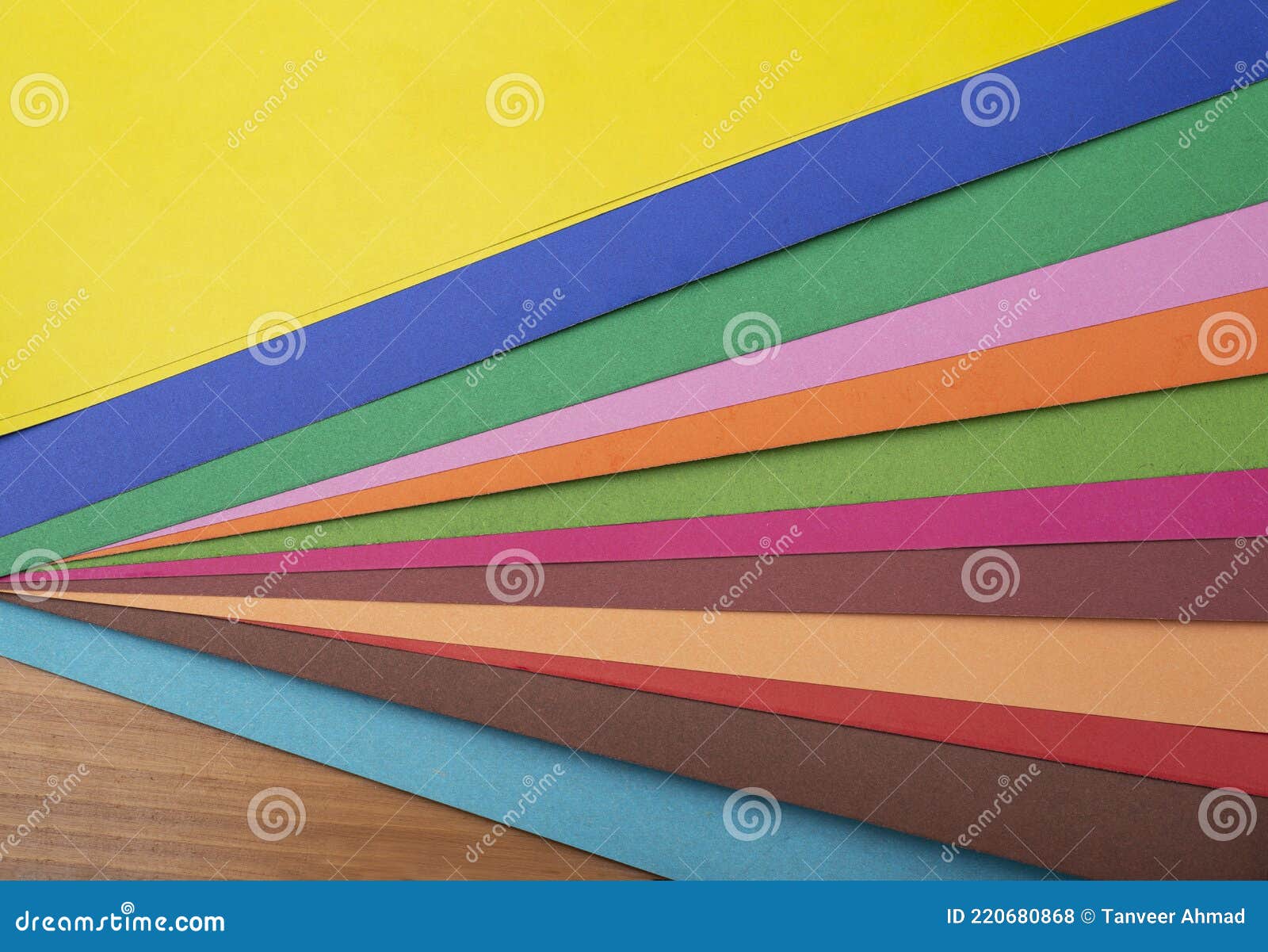 Multi Color Card Board Making Colorful Background on Table Stock Photo ...