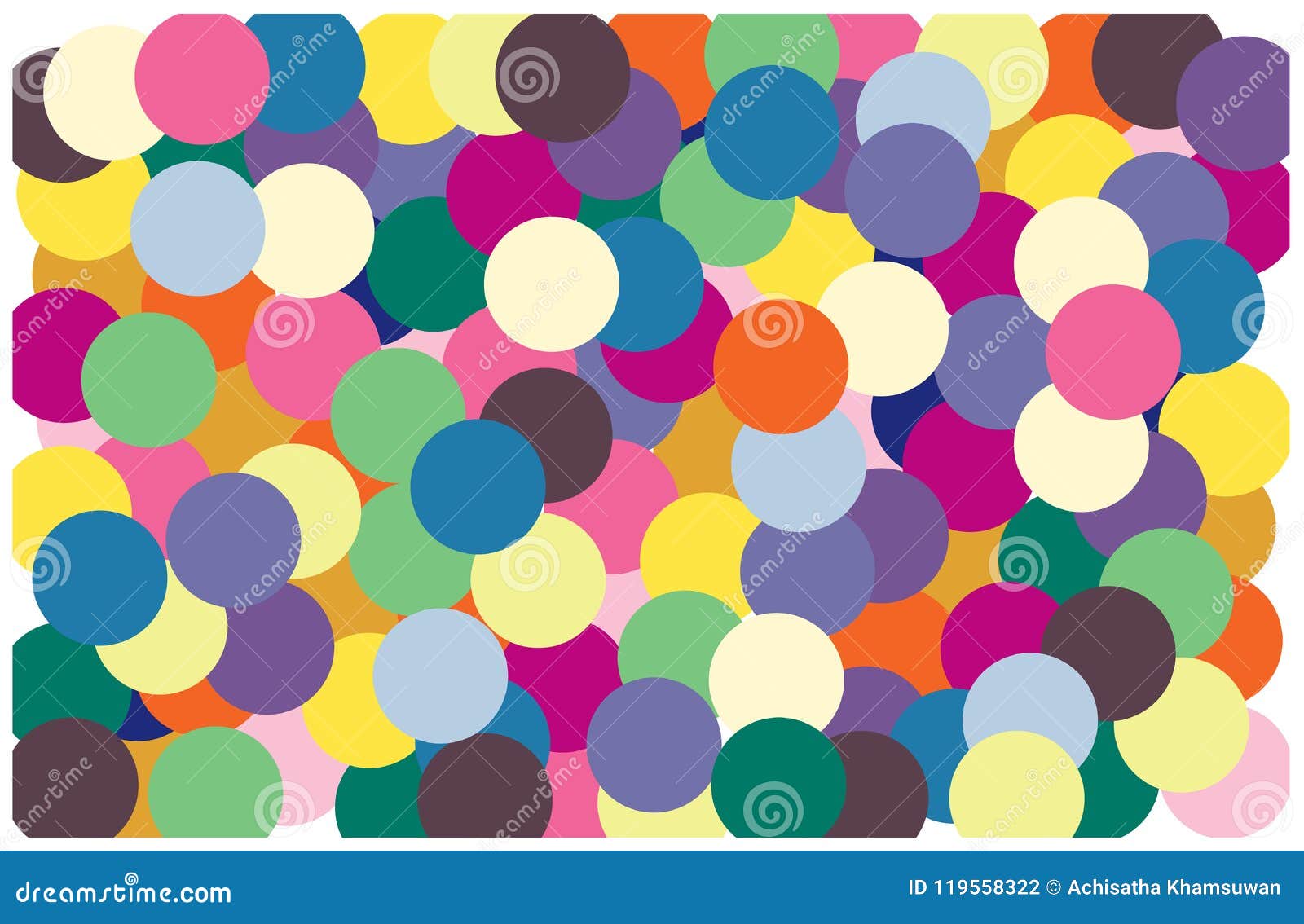 Multi Color of Circle Put Overlap To Pattern. Colorful of Geometry ...