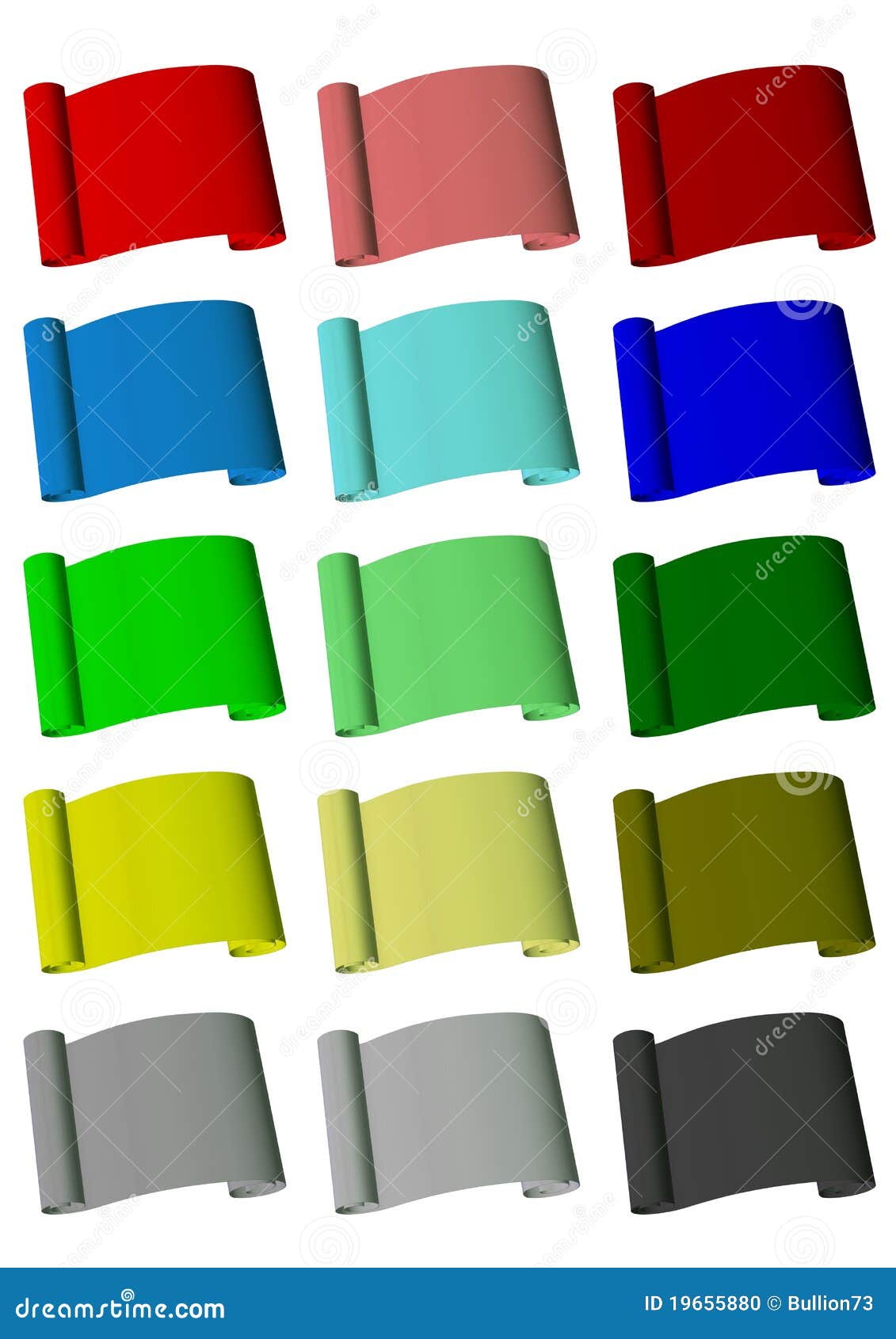 The Multi-color Collection of Rolls Stock Illustration - Illustration ...