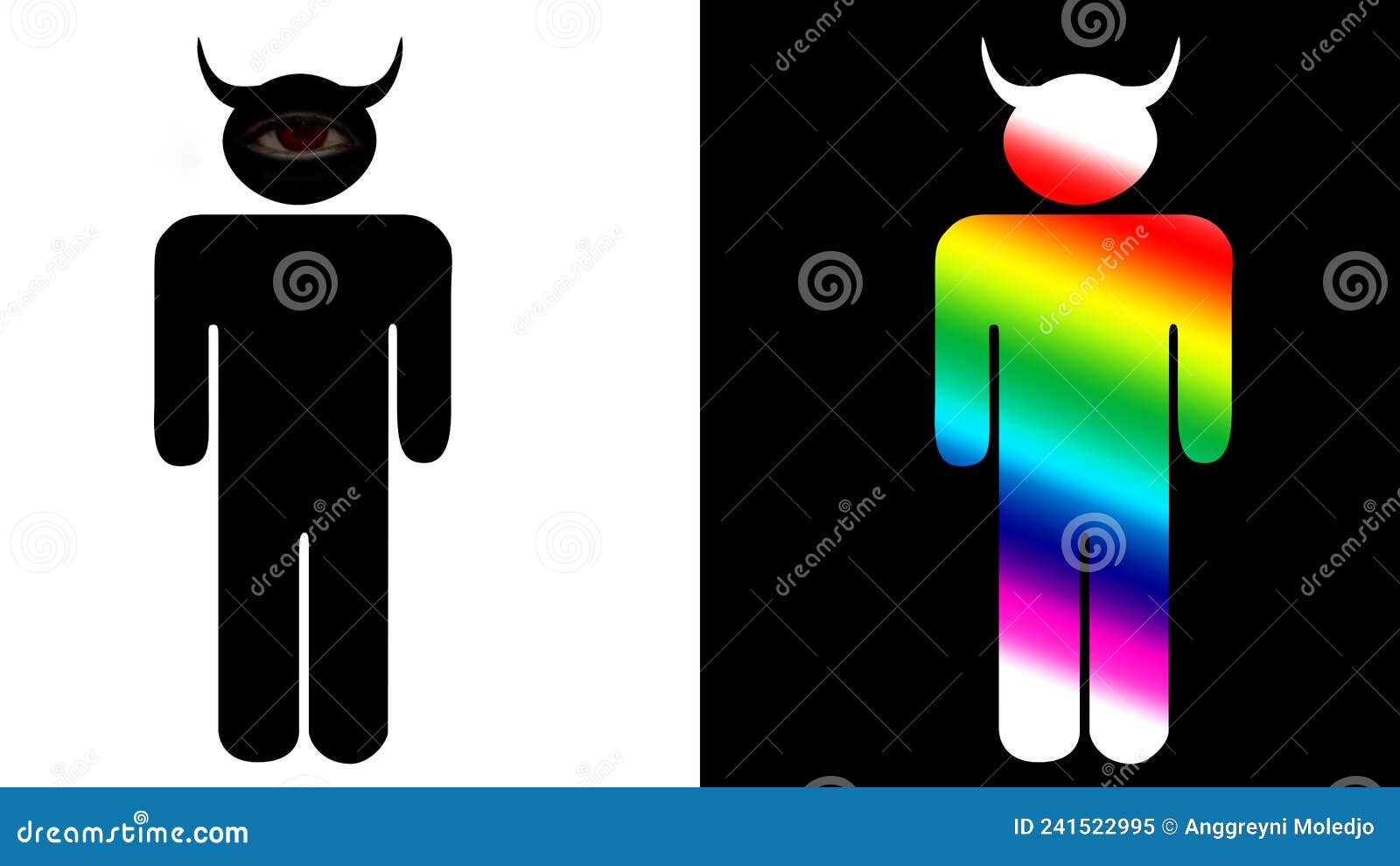 Multi Color Devil Background Stock Illustration - Illustration of ...