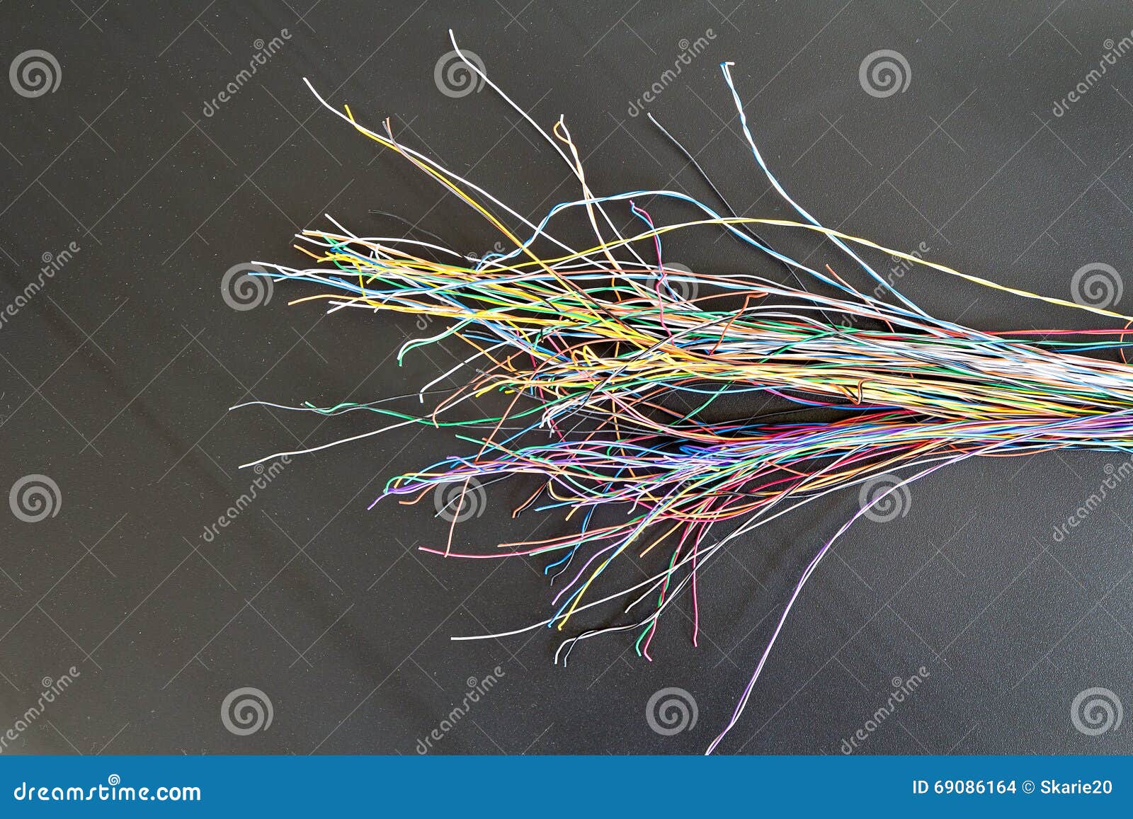 Multi Color Electrical Wires Stock Photo - Image of gray, communication ...