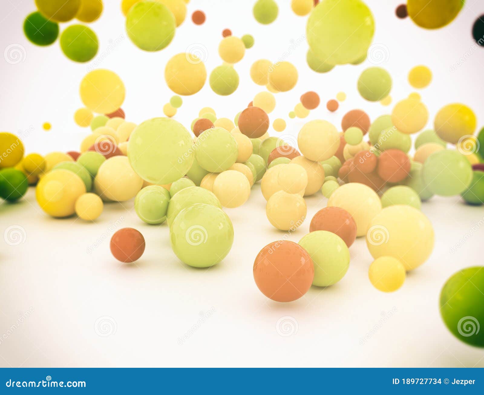 Multi Color Falling Spheres Stock Illustration - Illustration of ...