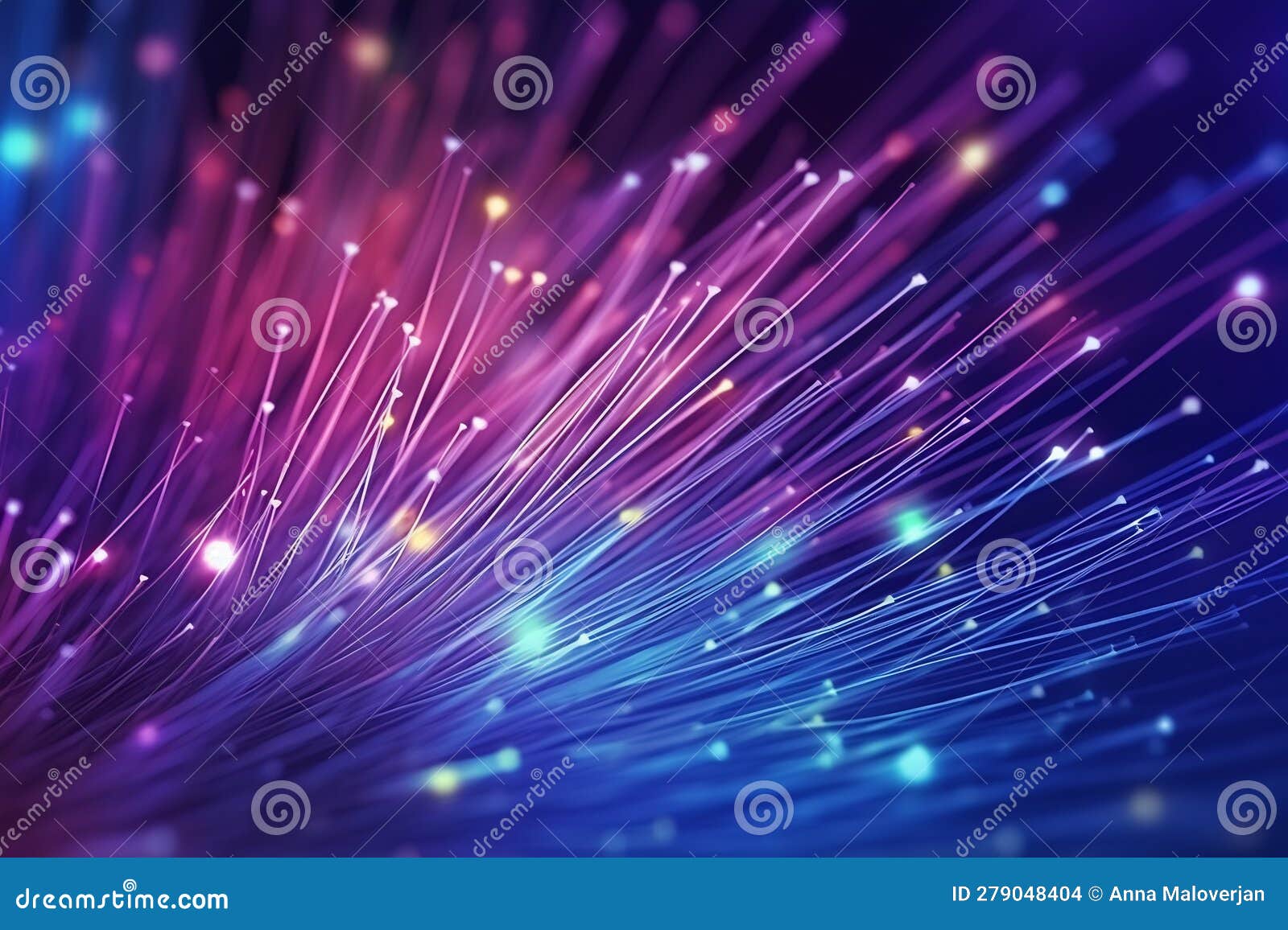 Multi Color Fiber Optic Lights. Ready for Background Stock Illustration ...