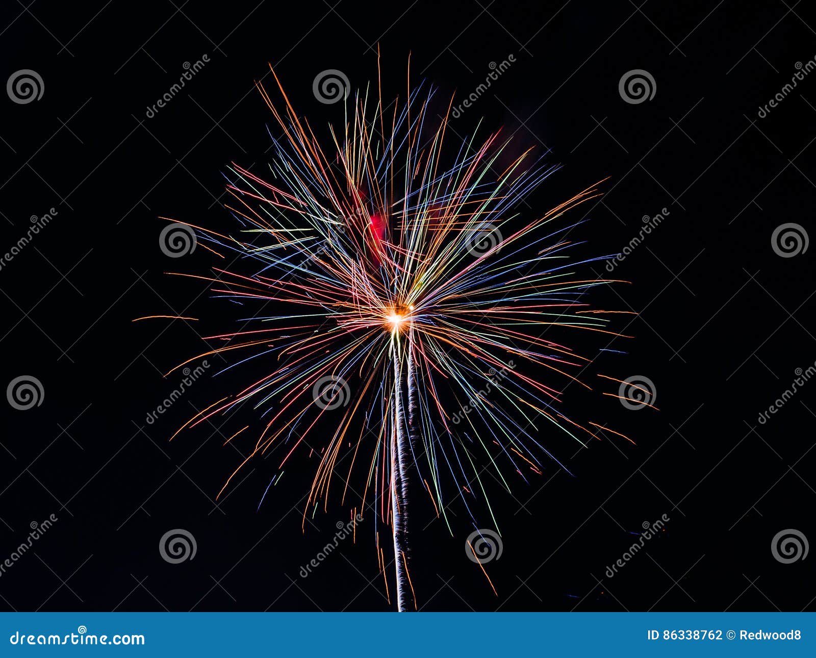 Multi Color Fireworks Display Stock Photo - Image of fireworks, blue ...