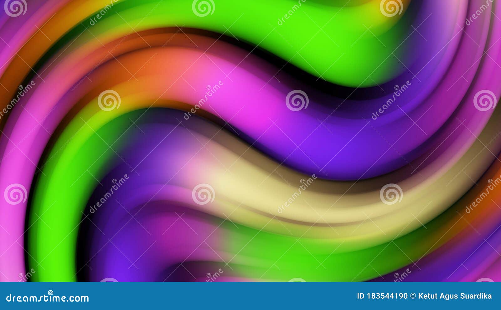 Multi Color Green Purple Twisted Gradient Fluid Shapes Abstract ...