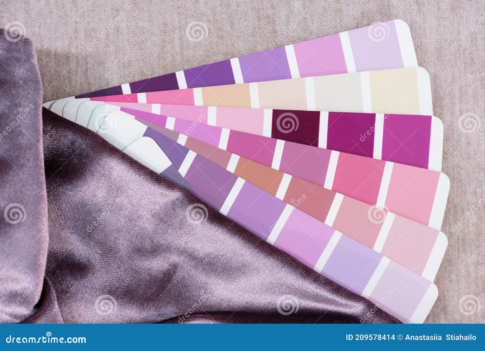 Multi Color Guide Palette with Fabric Samples Stock Photo - Image of ...