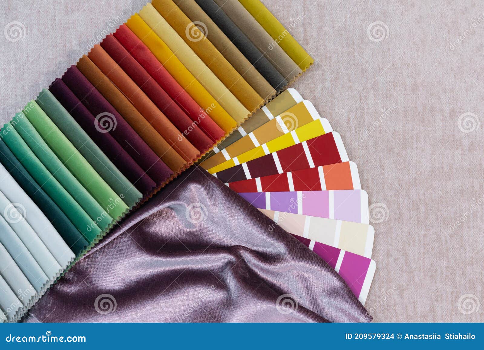 Multi Color Guide Palette with Fabric Samples Stock Photo - Image of ...