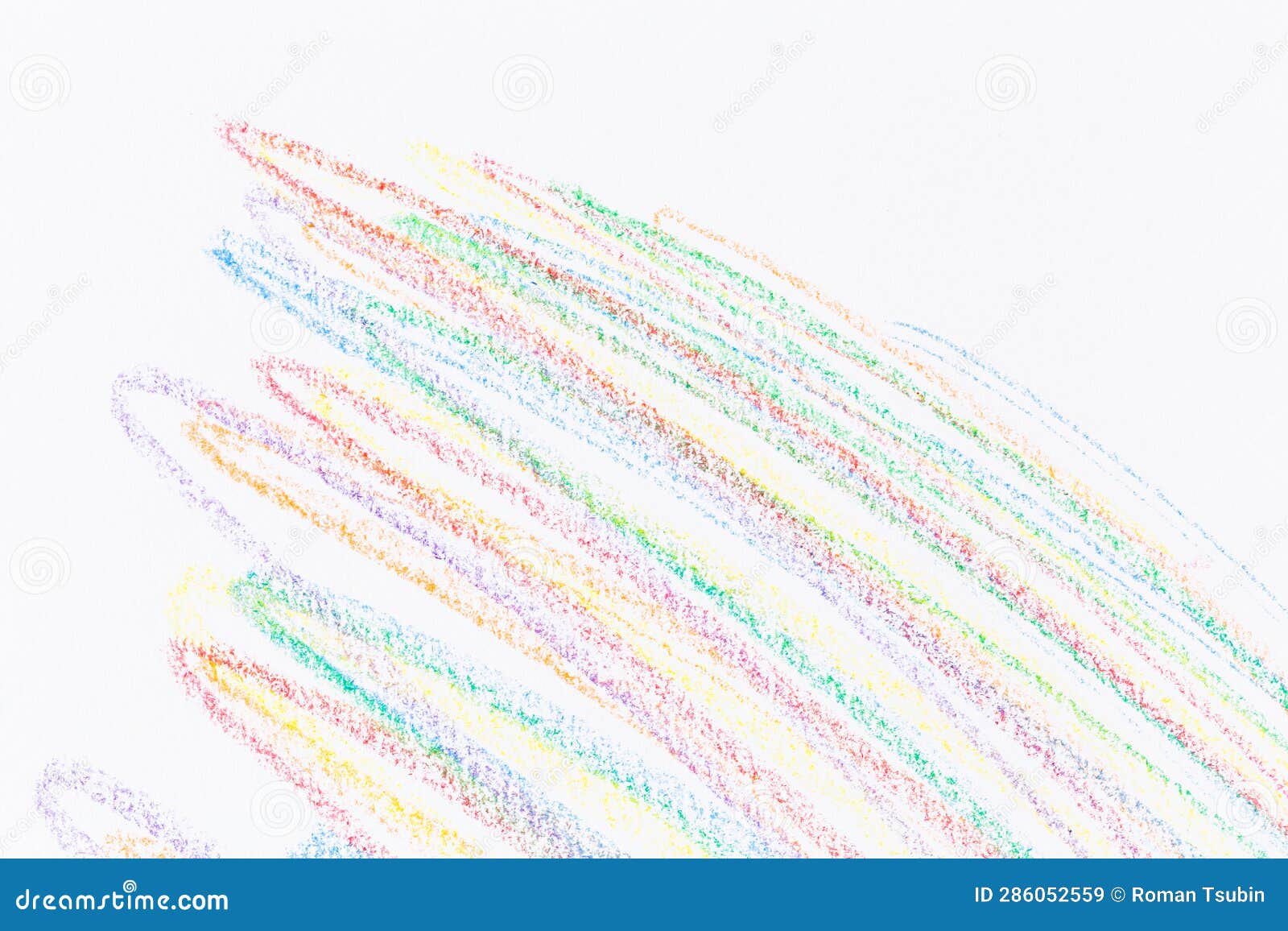 Multi Color Hand Crayon Drawing Stock Image - Image of frame, crayon ...