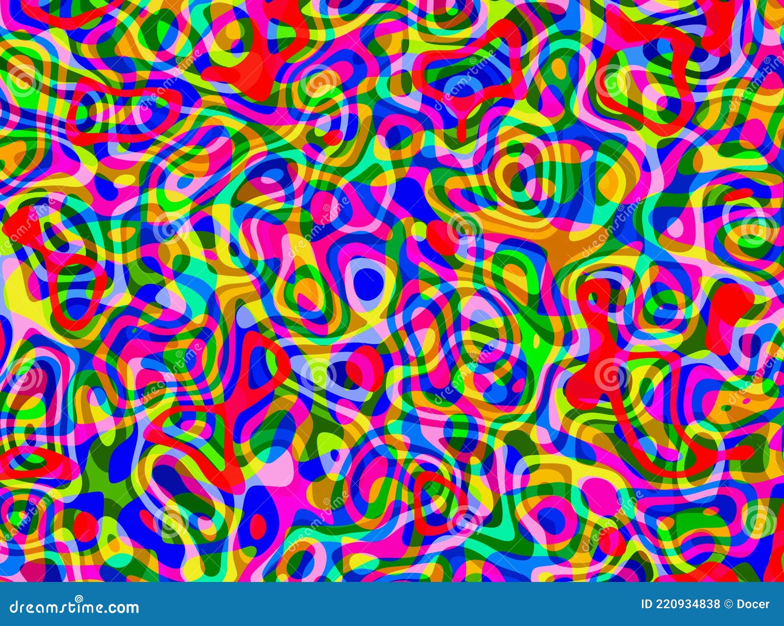 Multi-color Illustration Of Many Mixed Colored Lines. Abstract Art ...