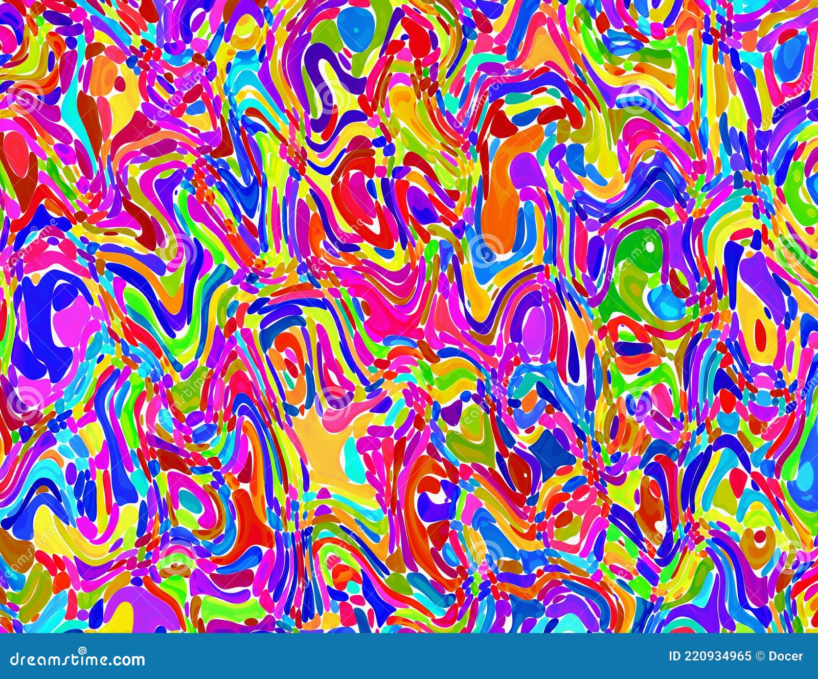 Multi-color Illustration of Many Mixed Colored Lines. Abstract Art ...