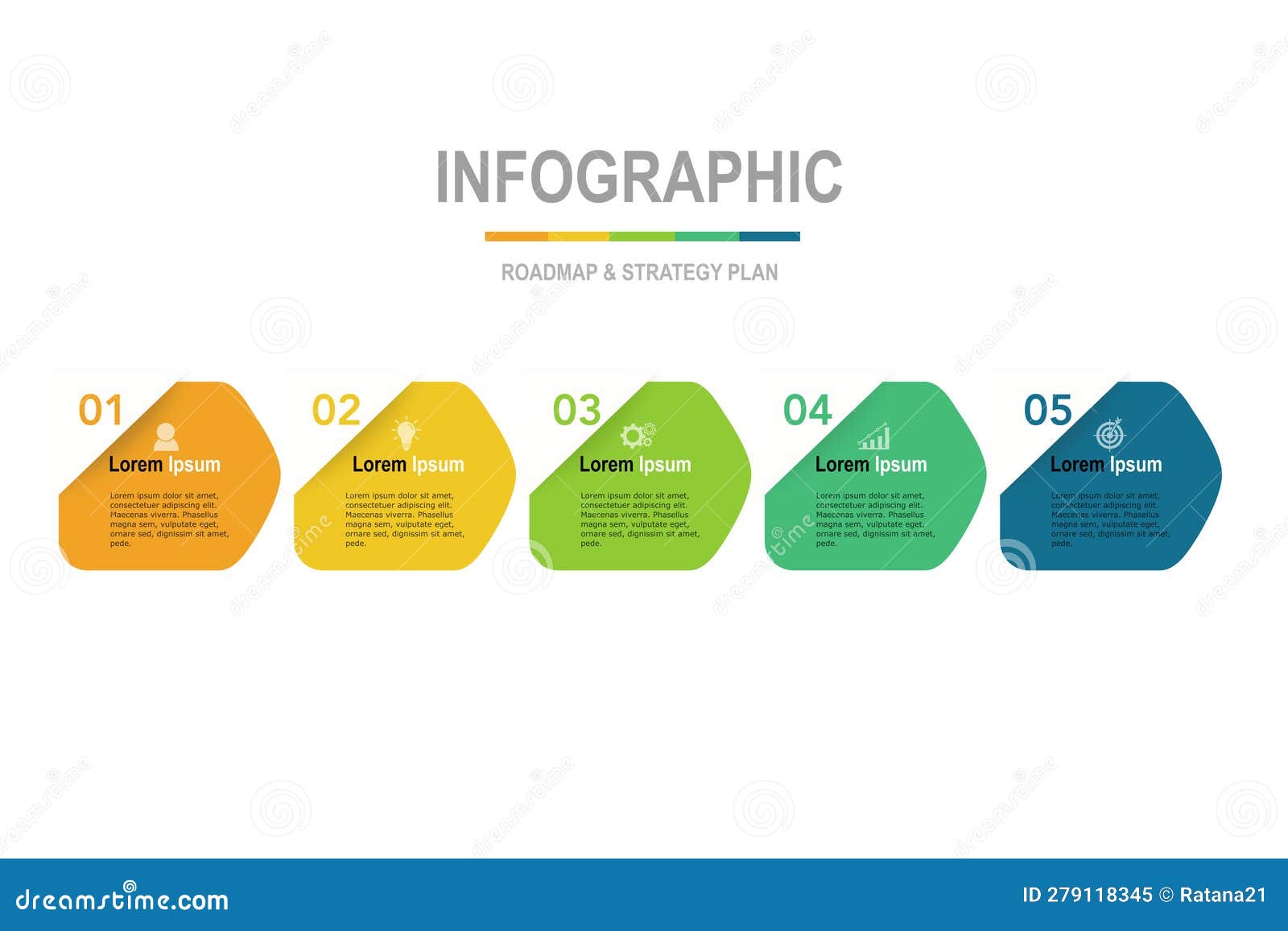 Infographic Elements Template, Business Concept with , 5 Steps ...