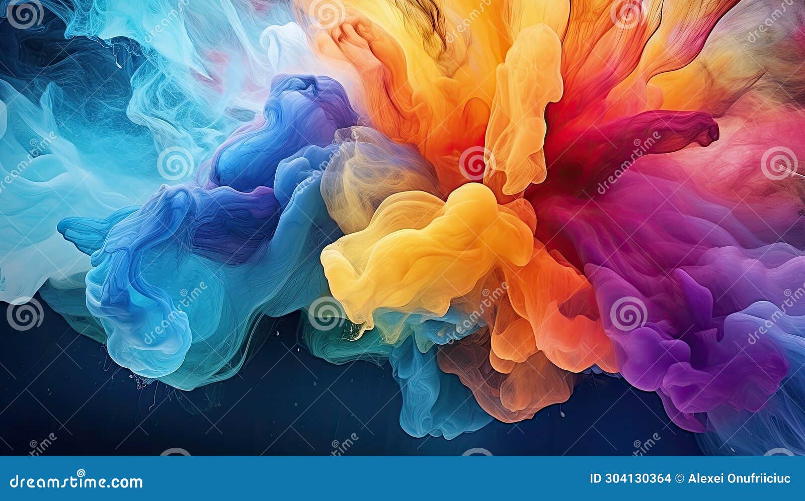 Multi color ink splashes stock photo. Image of holi - 304130364