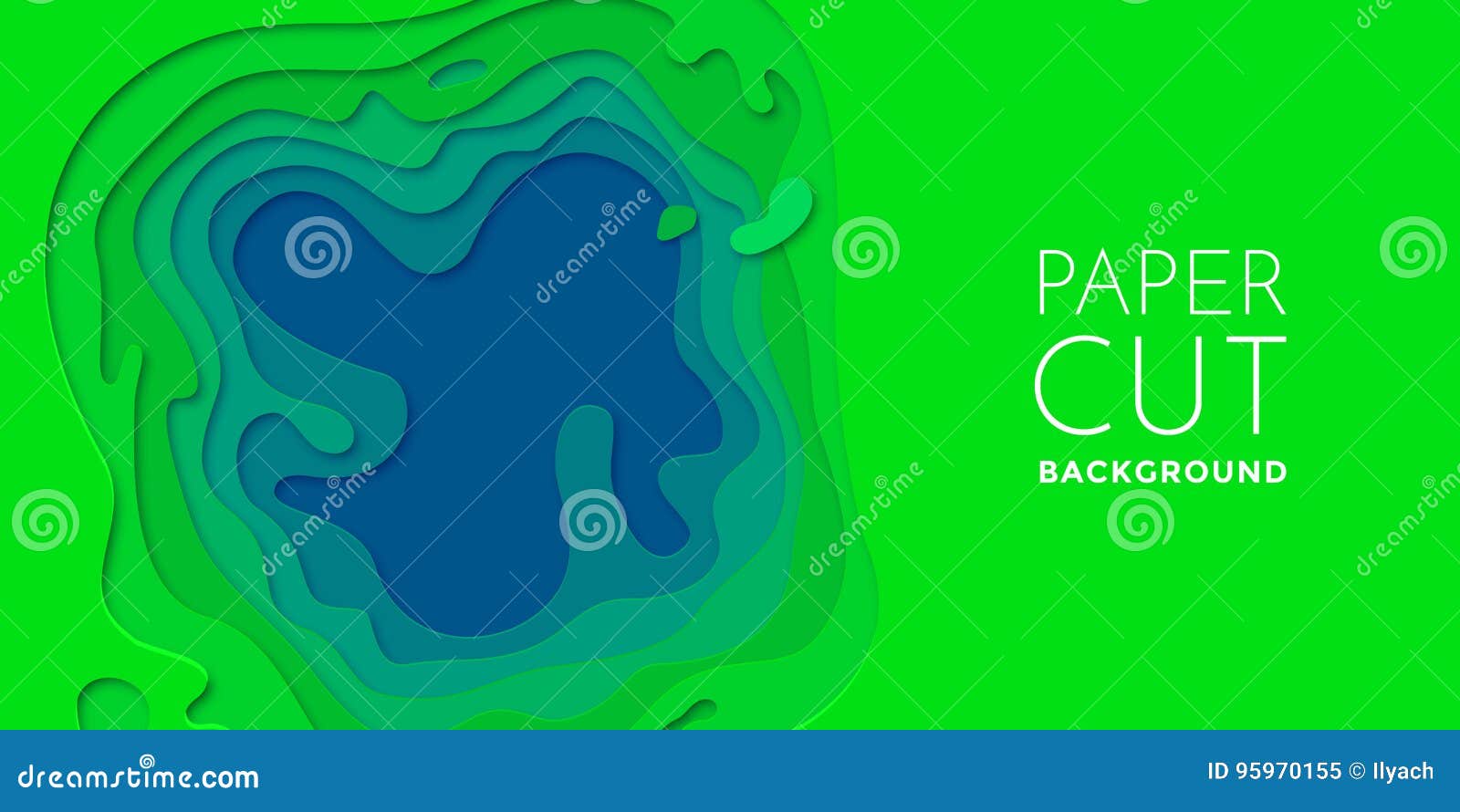 Multi Color Layers Effect Papercut 3D Paper Cut Vector Art Background ...