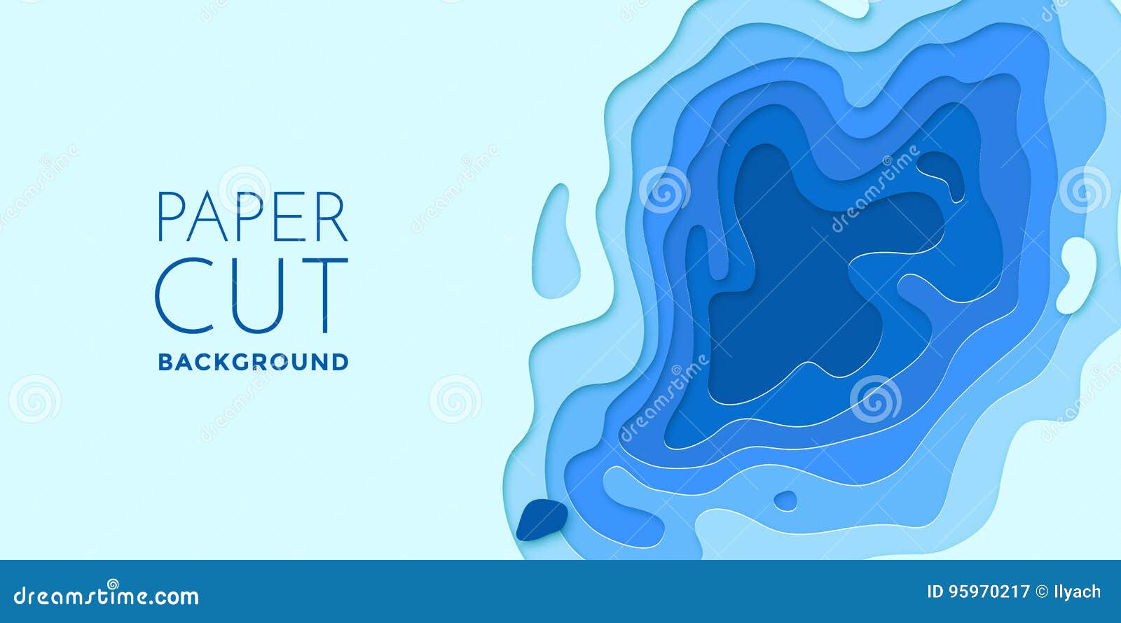 Multi Color Layers Effect Papercut 3D Paper Cut Vector Art Background ...