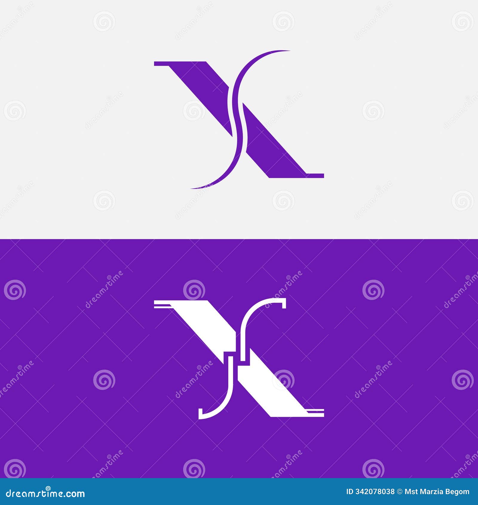 Multi Color X Letter Lines Alphabet Logo, X Letter Typography Minimal ...