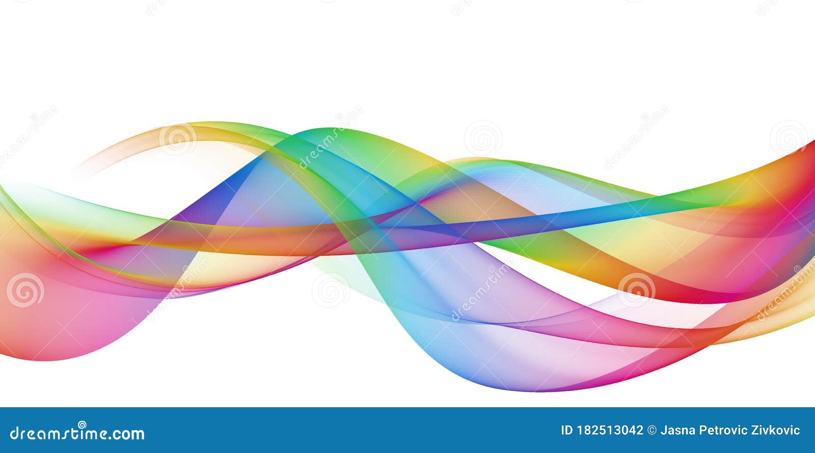 Multi Color Light Abstract Waves Design Stock Illustration ...